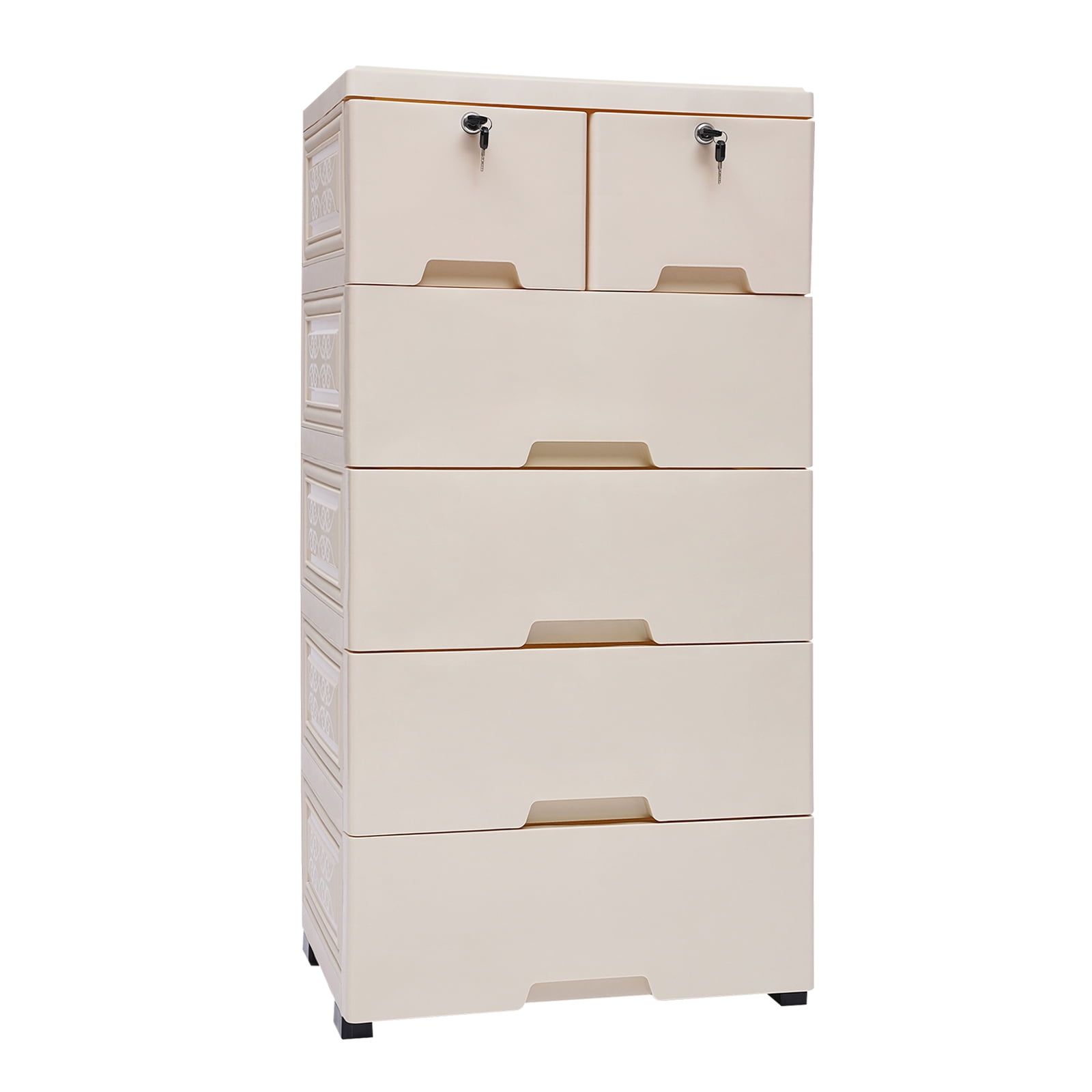 ChicHomey 6-Drawer Plastic Storage Dresser – Durable PP Material ...