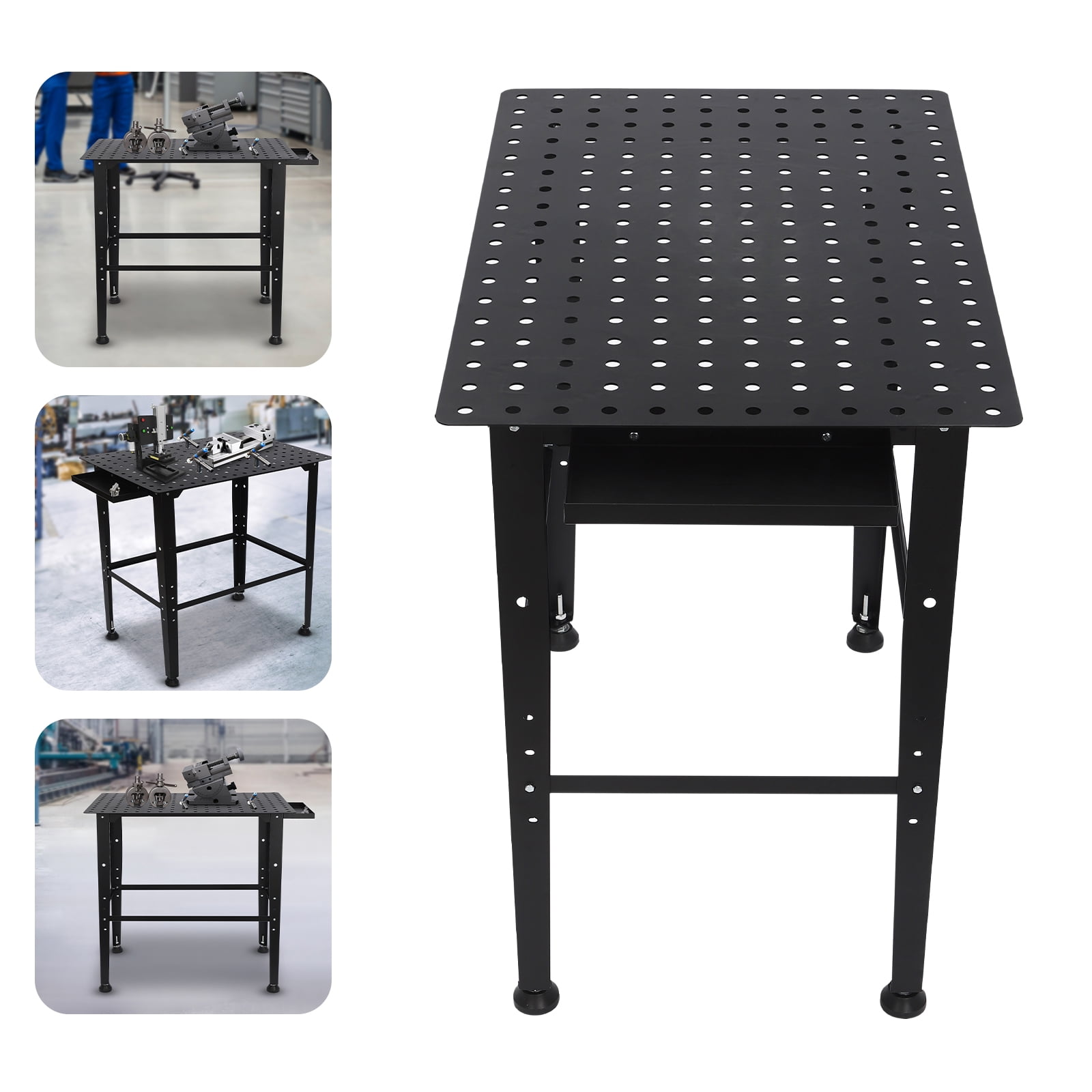 ChicHomey 600LBS 36x24 Steel Welding Table Welding Fabrication Table ...