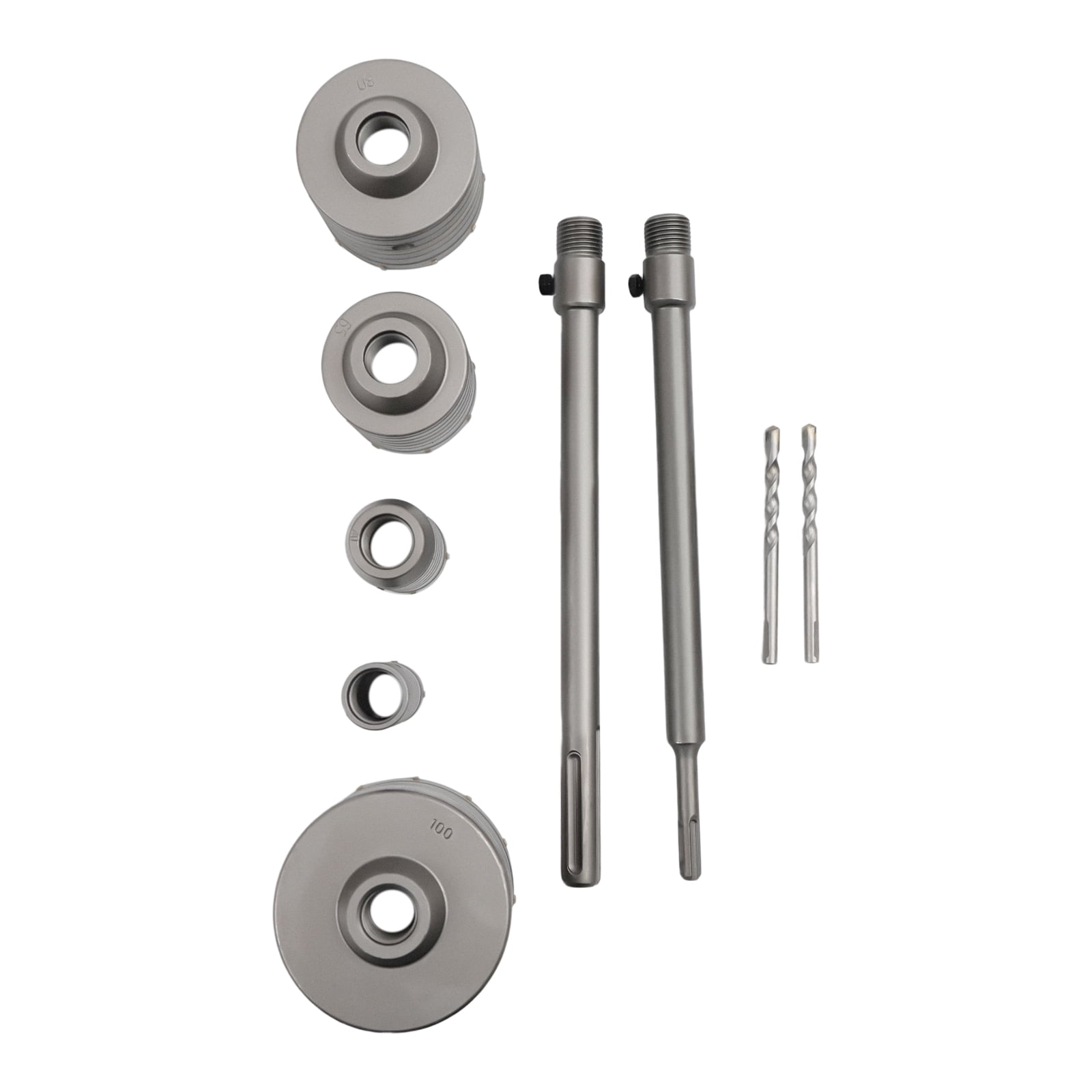 ChicHomey 9-Piece Concrete Hole Saw and Double Ring Spanner Set, Alloy ...