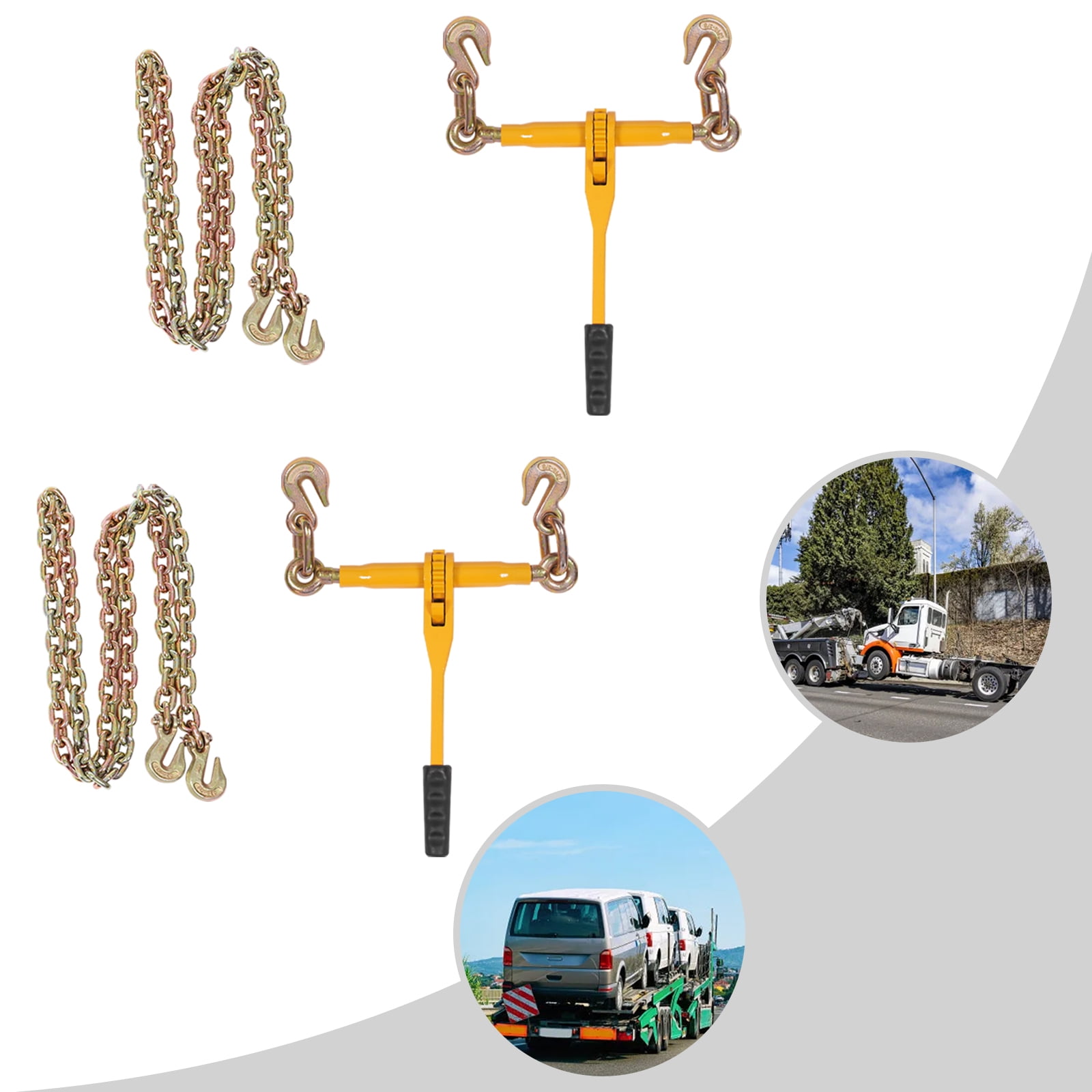 ChicHomey Chain and Load Binder Kit, 3000lbs Tension Force, 3300lbs ...