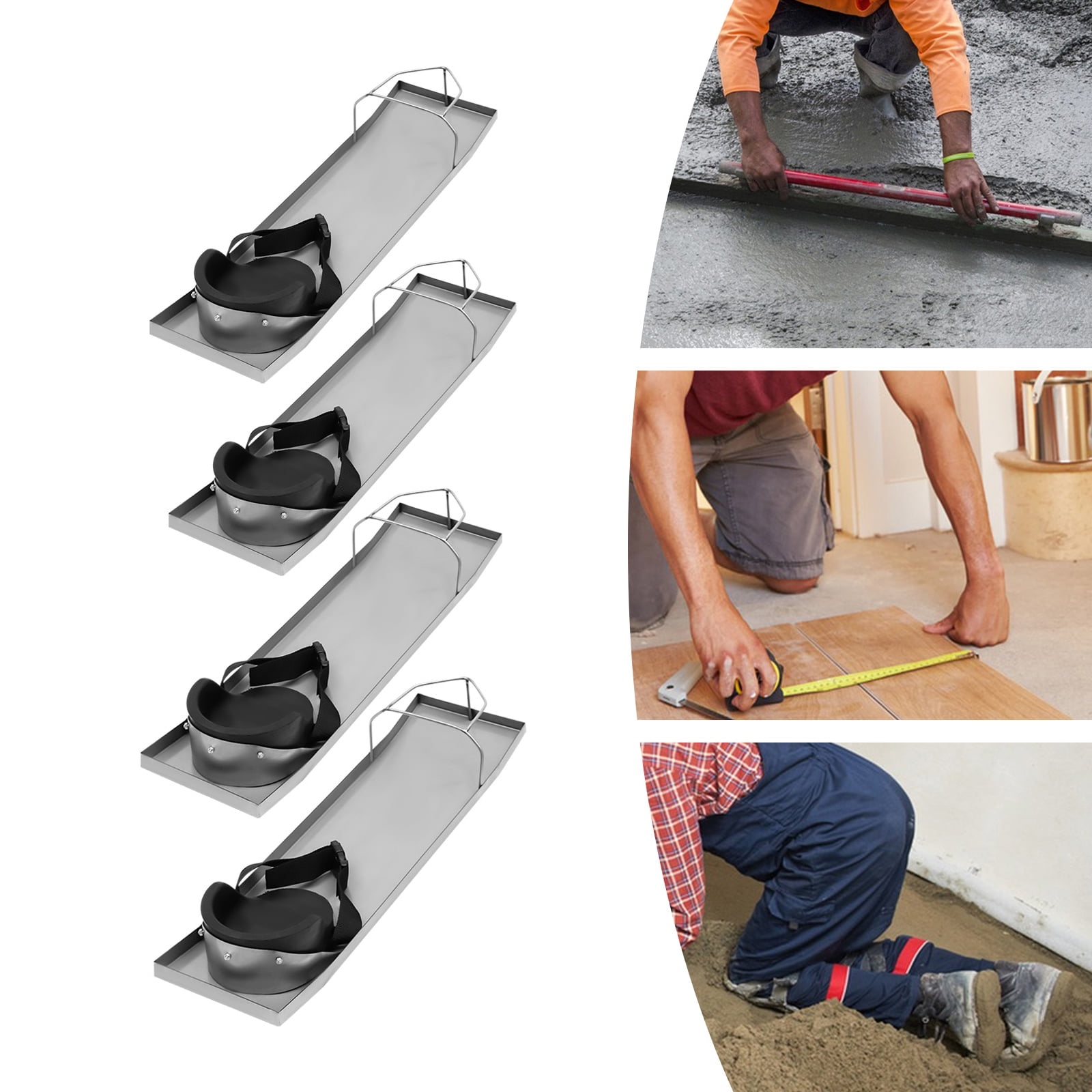 ChicHomey Concrete Knee Boards Slider, Stainless Steel with Adjustable ...