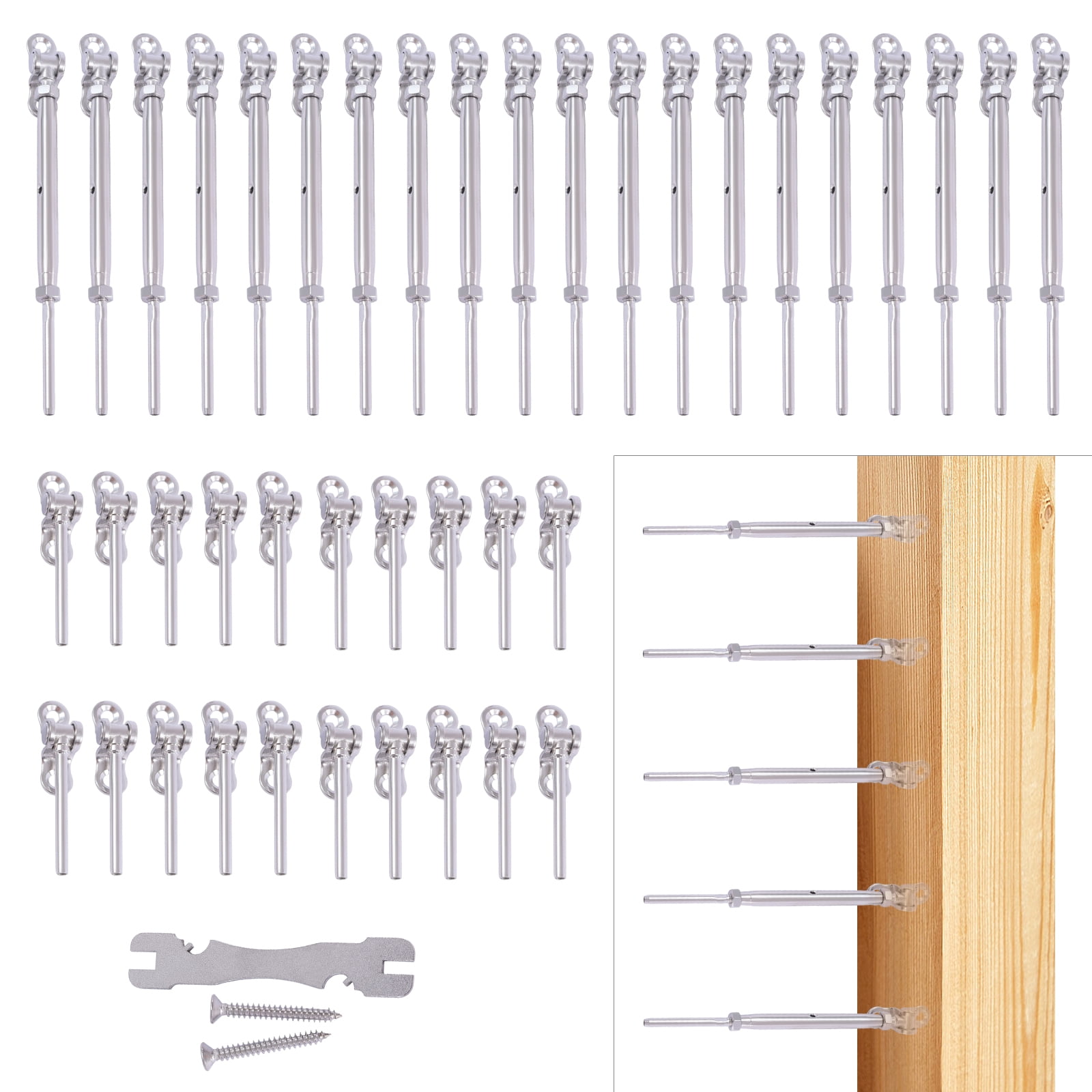 ChicHomey Deck Stair 20pcs 1 8 Cable Stainless Steel Cable Railing ...