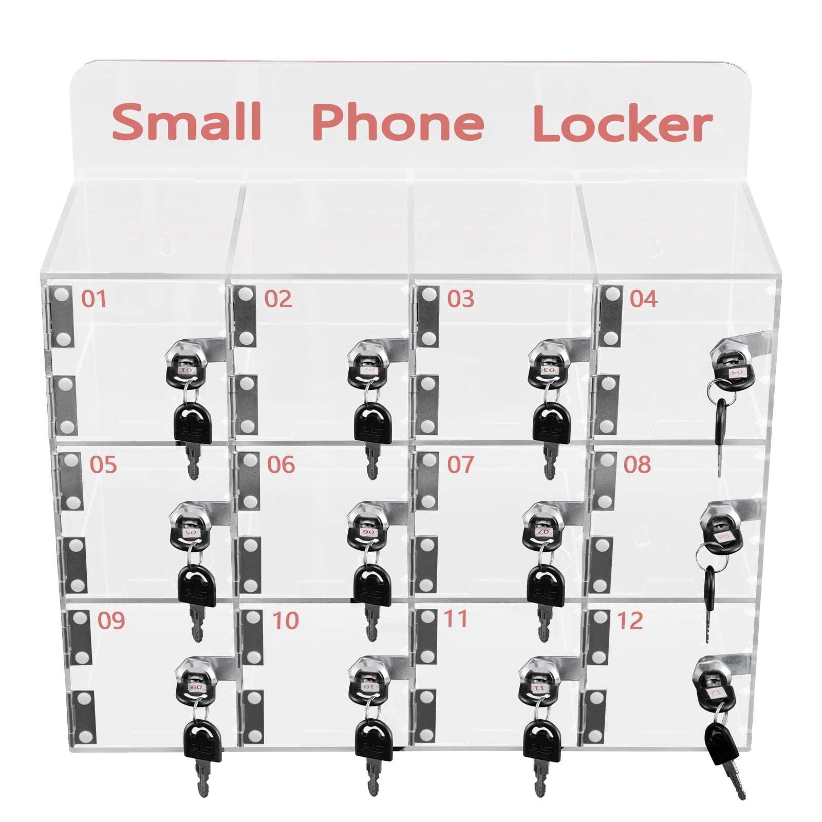 ChicHomey Durable Cell Phone Lockers with Transparent Acrylic Design ...