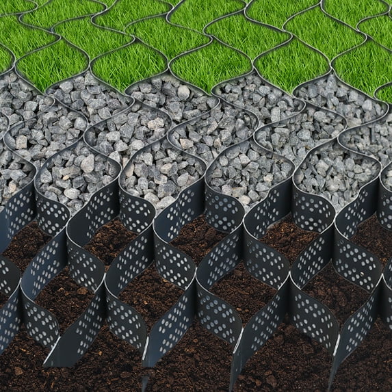 ChicHomey Geocell Ground Grid, HDPE Geogrid for Soil/Road Stabilization ...