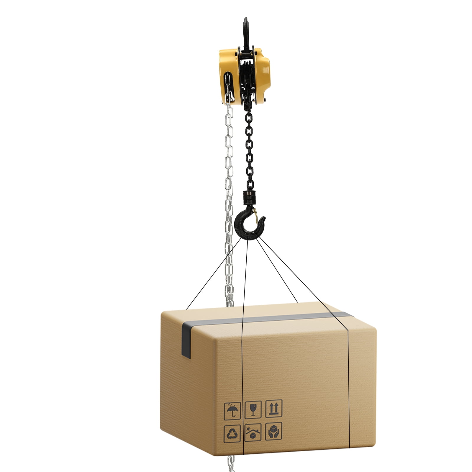 ChicHomey Heavy-Duty Hand Chain Hoist 1T with 360° Rotatable Hooks ...
