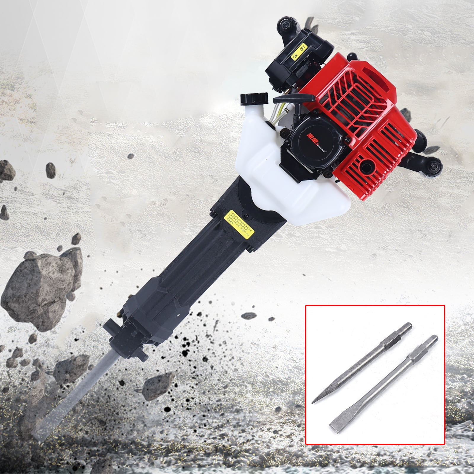 ChicHomey Heavy-Duty Power Drill with 1900W Engine, 1500bpm Impact, Low ...