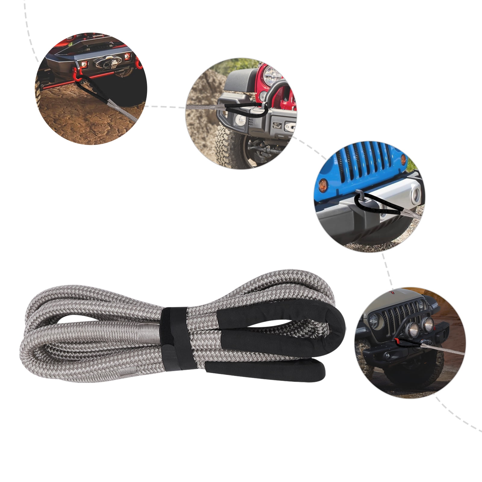 ChicHomey Heavy-Duty Recovery Tow Rope, 30ft, 34370 lbs Breaking ...