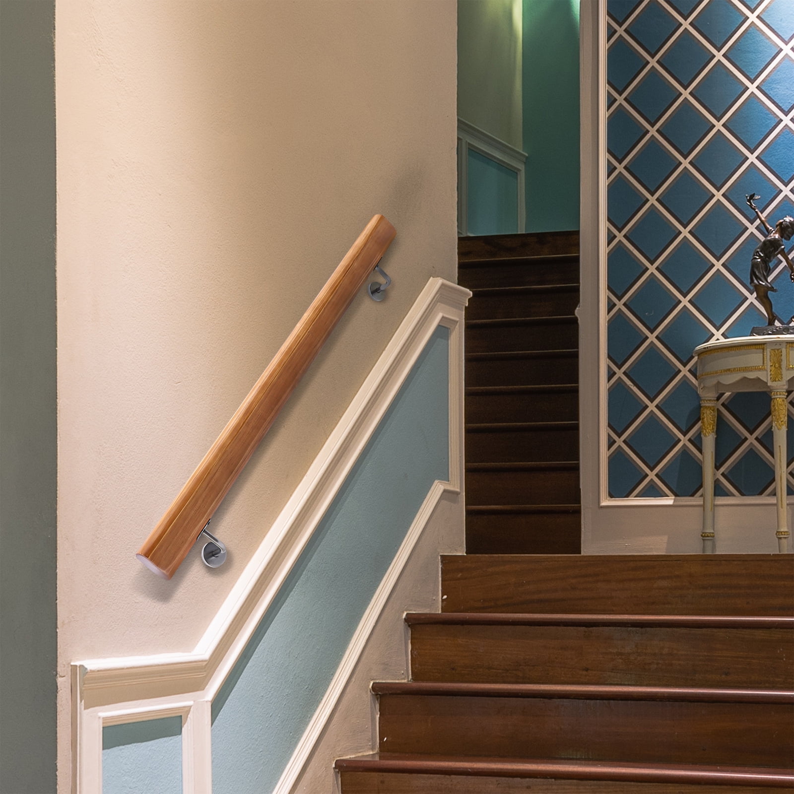 ChicHomey Home Safety Stair Railing, Scandinavian Style Wood and ...