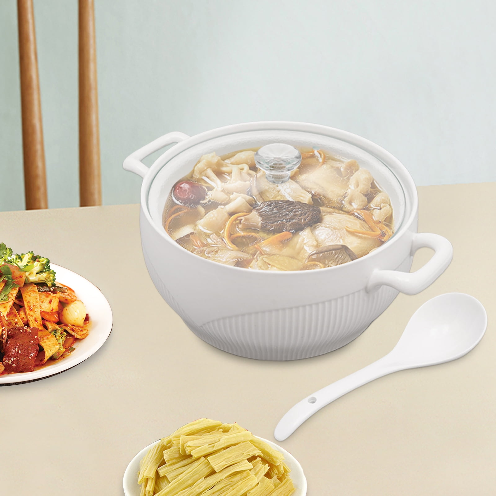 ChicHomey Kitchen Ceramic Soup Tureen Serving Soup Porcelain Tureen w ...