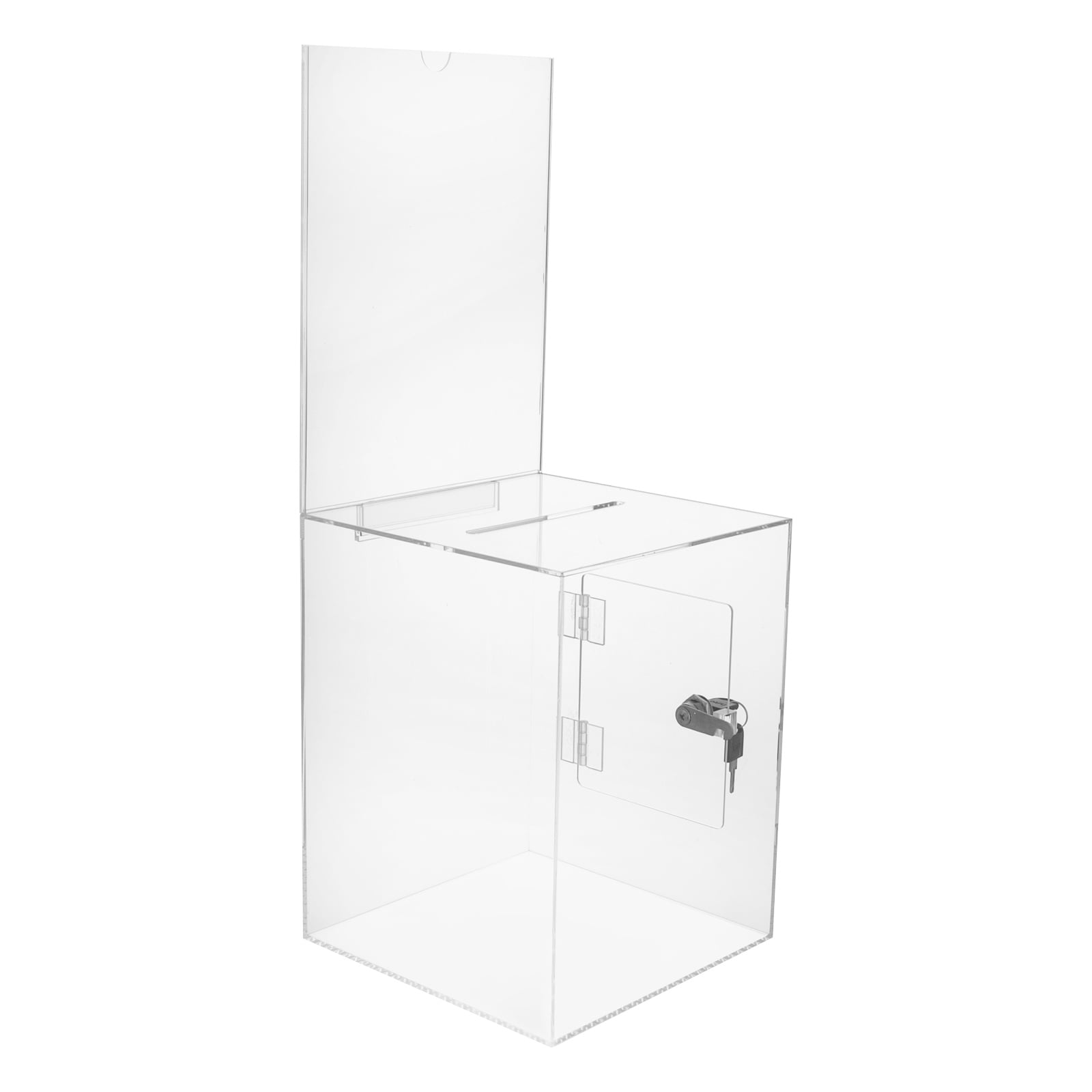 ChicHomey Large Clear Acrylic Suggestion Box Ballot Donation Box Money ...