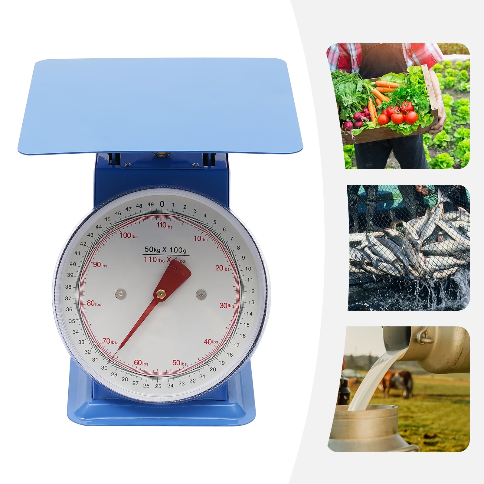ChicHomey Mechanical Dial Scale-110 lbs,Tabletop Dial Scale,Portable ...