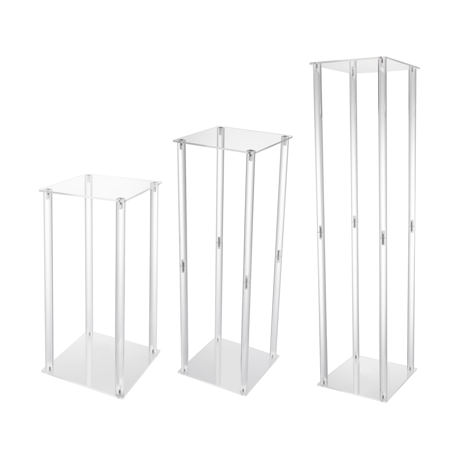 Dwellnix Modern 40 60 80cm Tall Clear Acrylic Flower Stand Column Vase ...