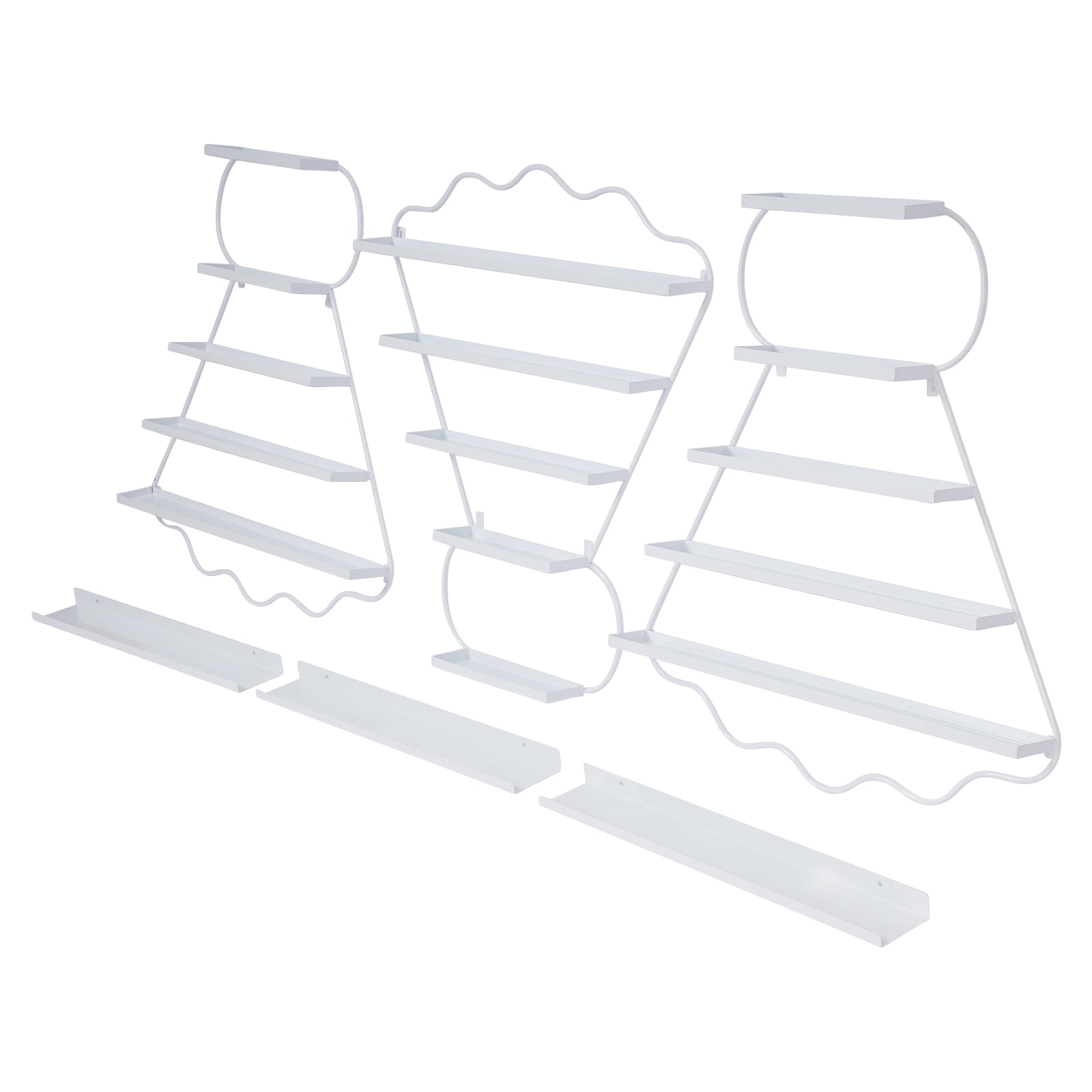 ChicHomey Nail Polish Rack Wall Mounted, Badminton Shape Iron Display ...