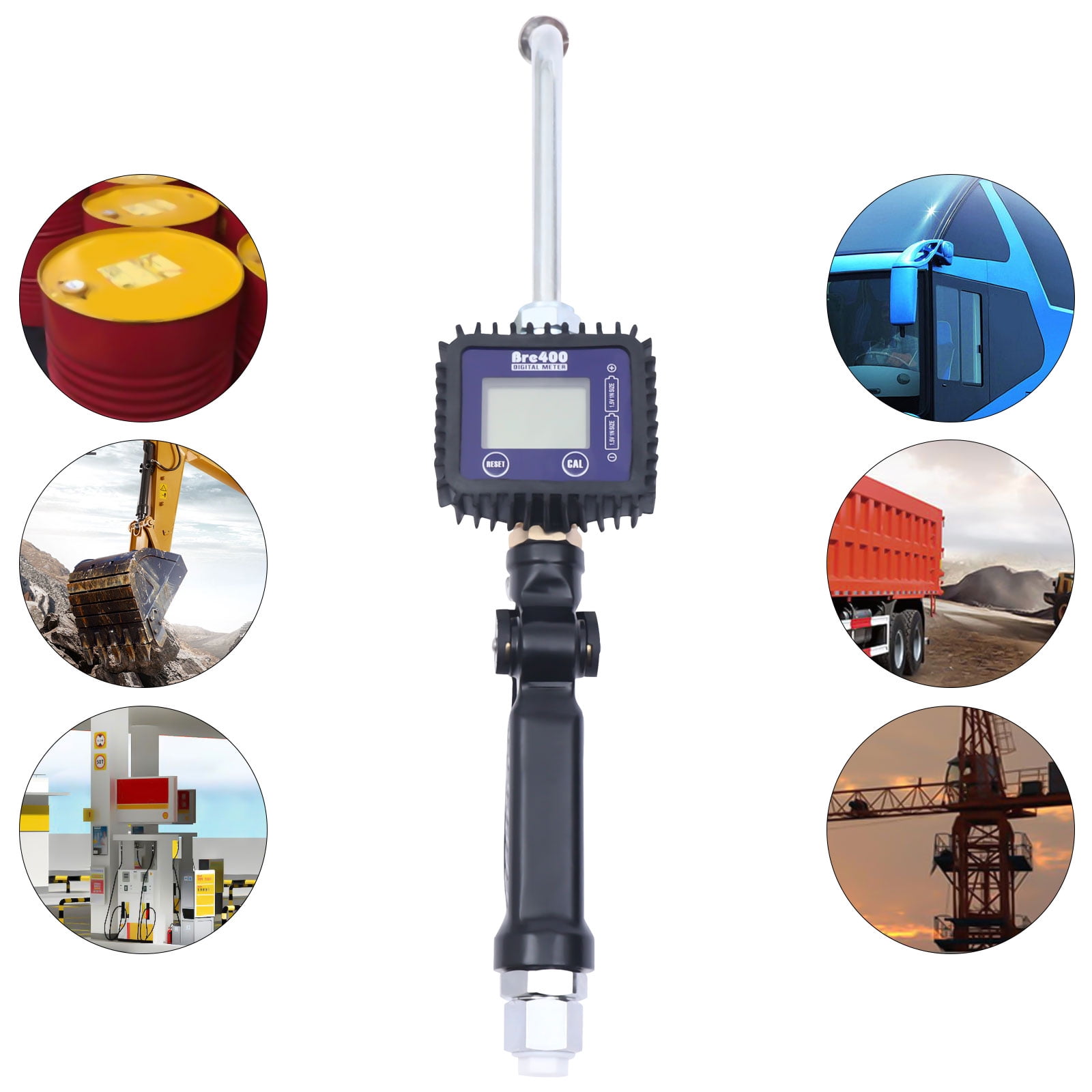 ChicHomey Oil Nozzle Gun Flow Meter Digital Fluid Dispenser Pump ...