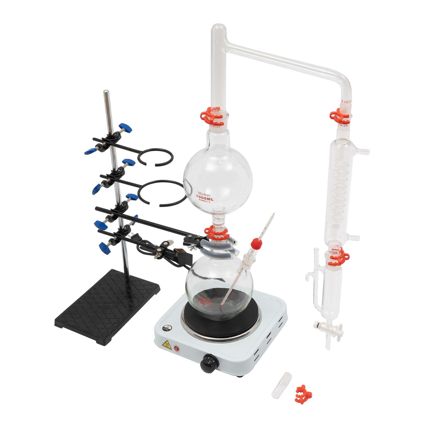 Dwellnix Organic Chemistry Lab Glassware Glass Kit Distillation ...