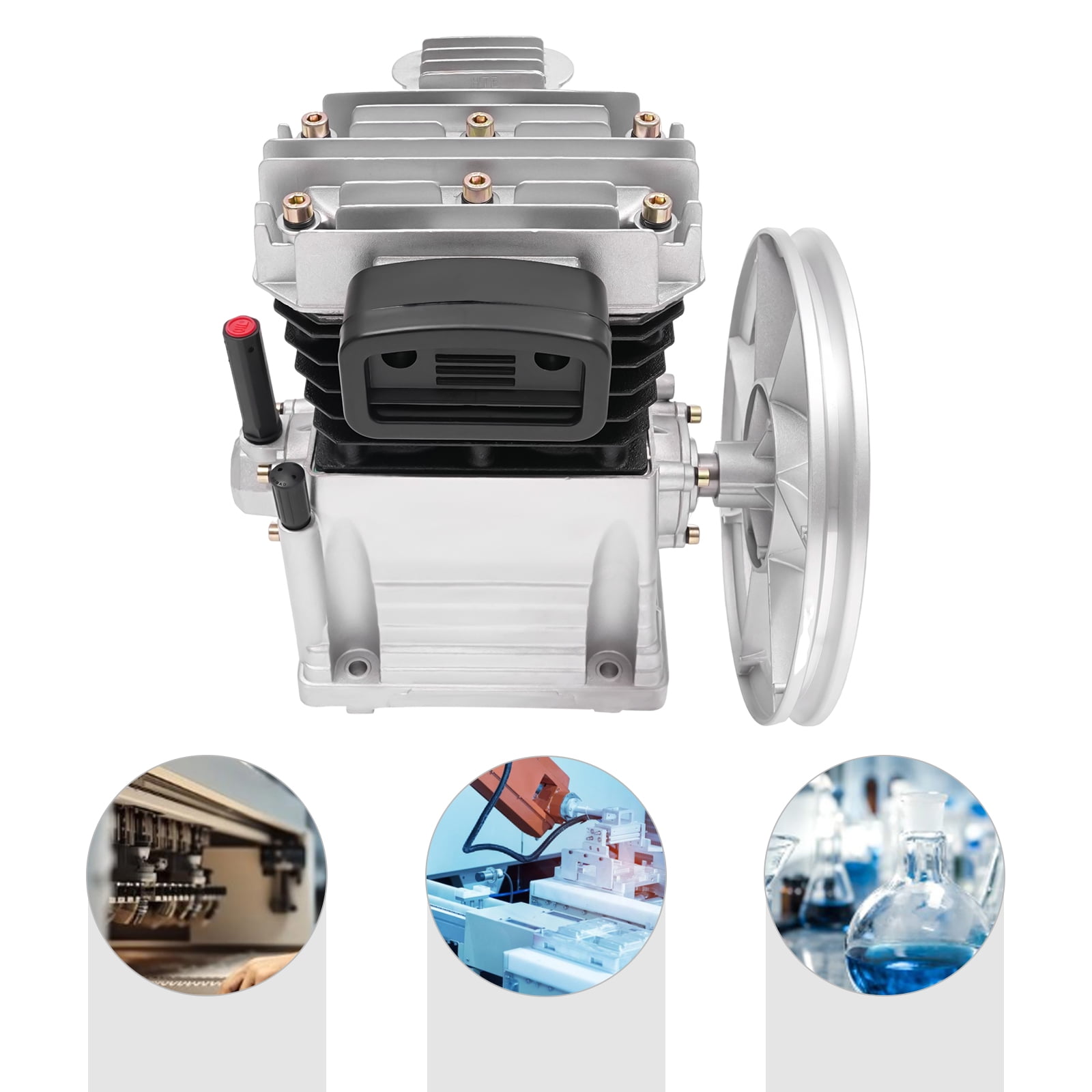ChicHomey Piston Air Compressor Pump Head W Dual cylinder Gas conveying ...