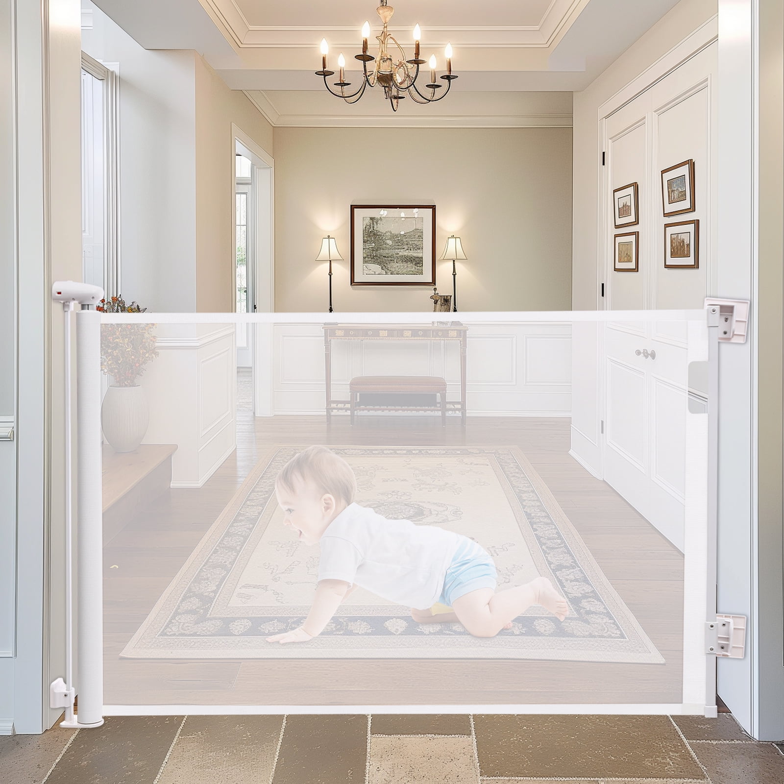 ChicHomey Retractable Safety Gate for Children Adjustable Height and ...