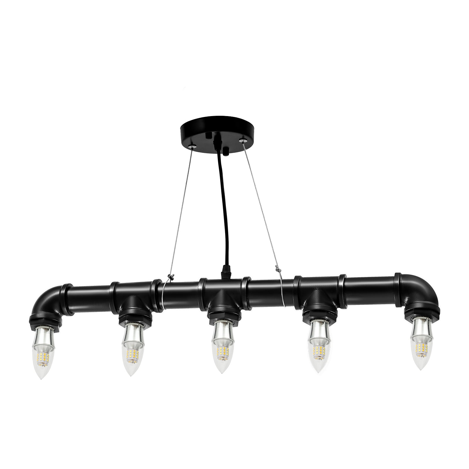 ChicHomey Retro Water Pipe Ceiling Light Chandelier Steampunk Pendant ...