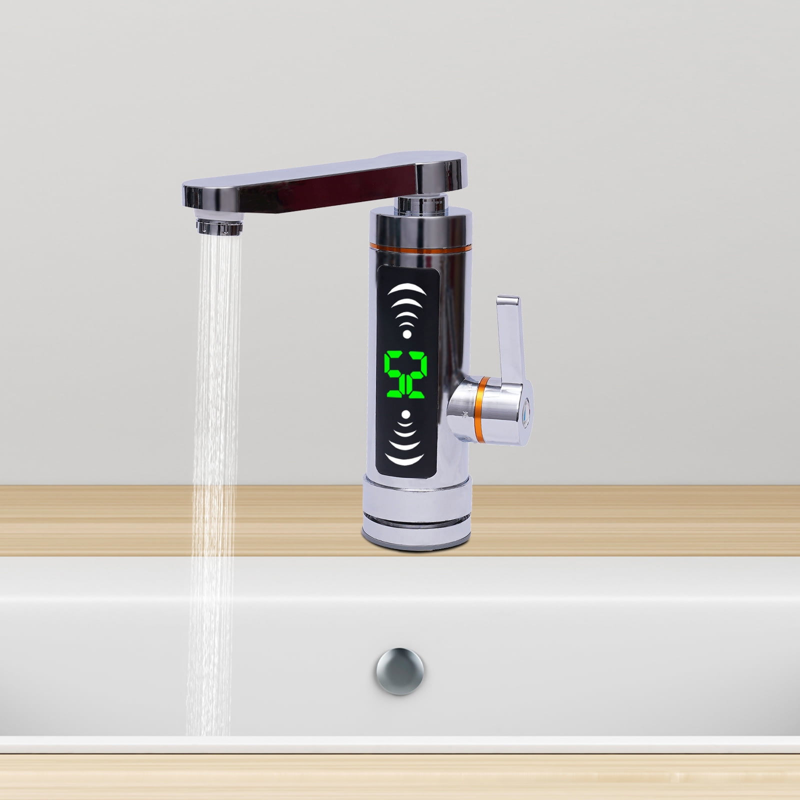 ChicHomey Rotatable Electric Water Heater Faucet Instant Faucet LED ...