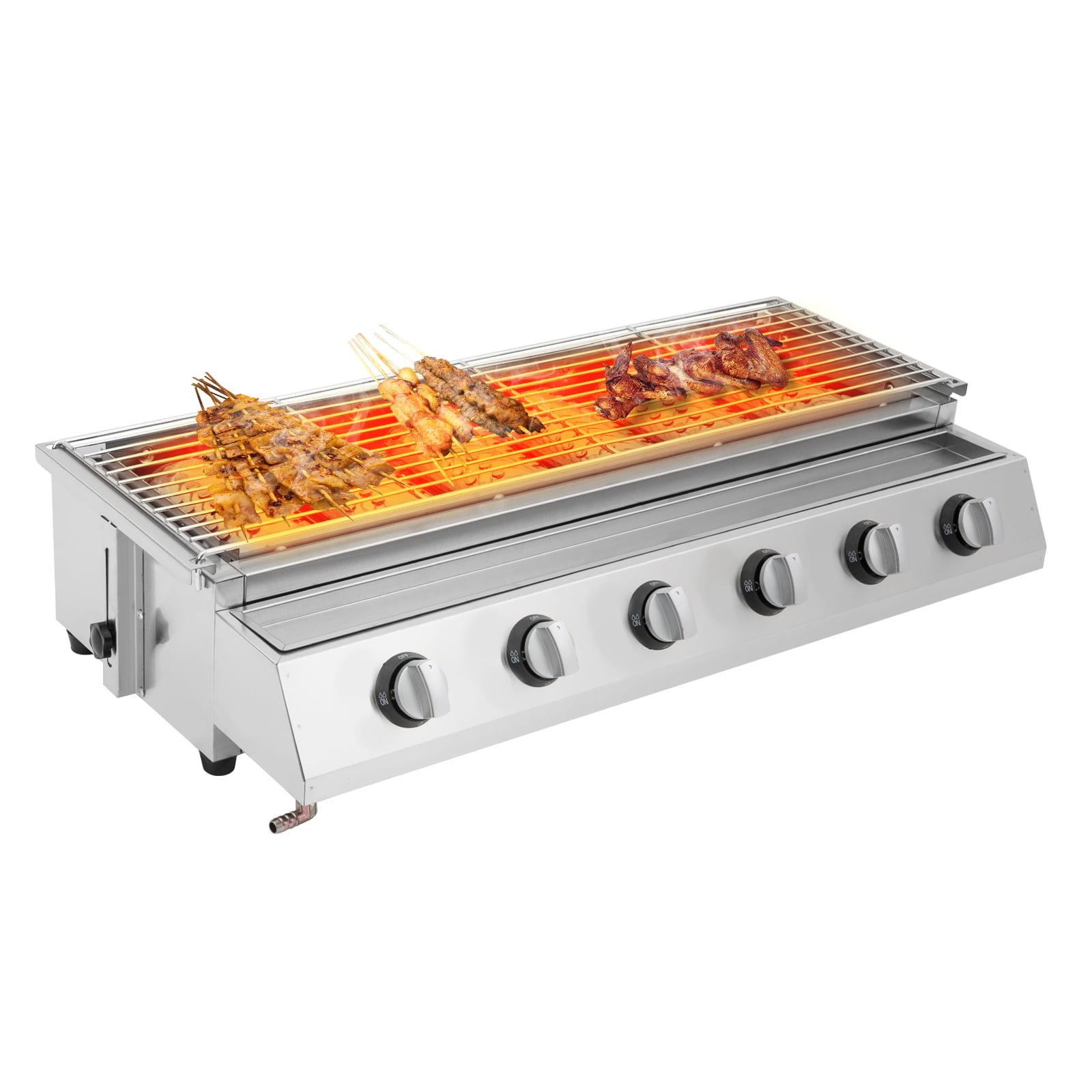 ChicHomey Stainless Steel 6-Burner BBQ Grill, LPG Gas Grill with ...
