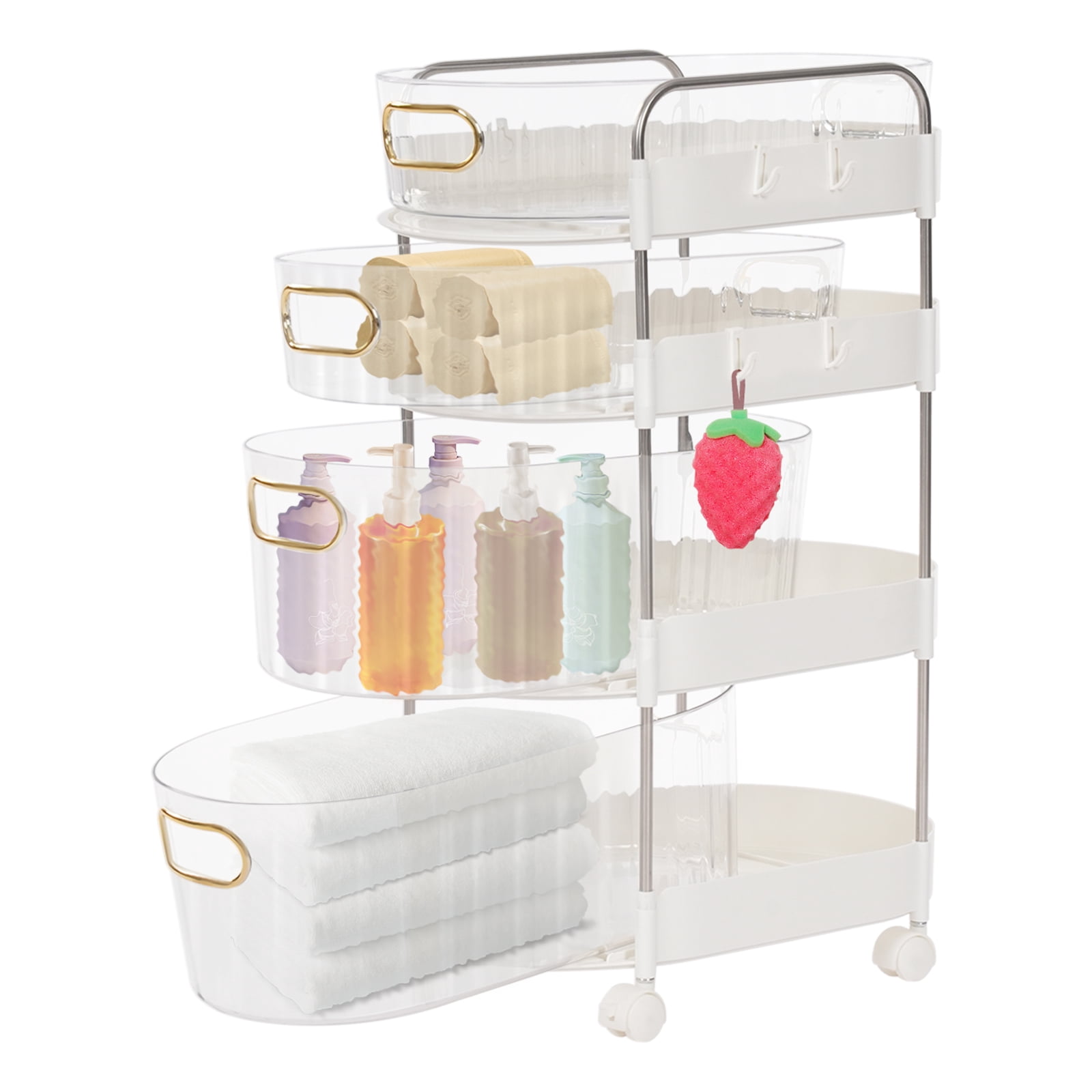 ChicHomey Stylish Desk Apothecary Cabinet with 2 Small and 2 Large ...