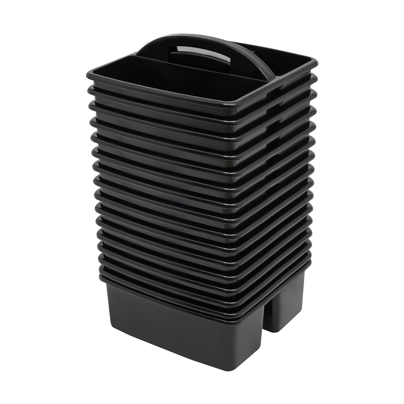 Dwellnix Table Caddies Multi Compartment Storage Bins Stackable Utility ...