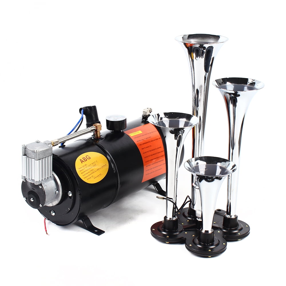 ChicHomey Trumpet Train Horn Kit w Air Compressor 150DB 12V Vehicles ...