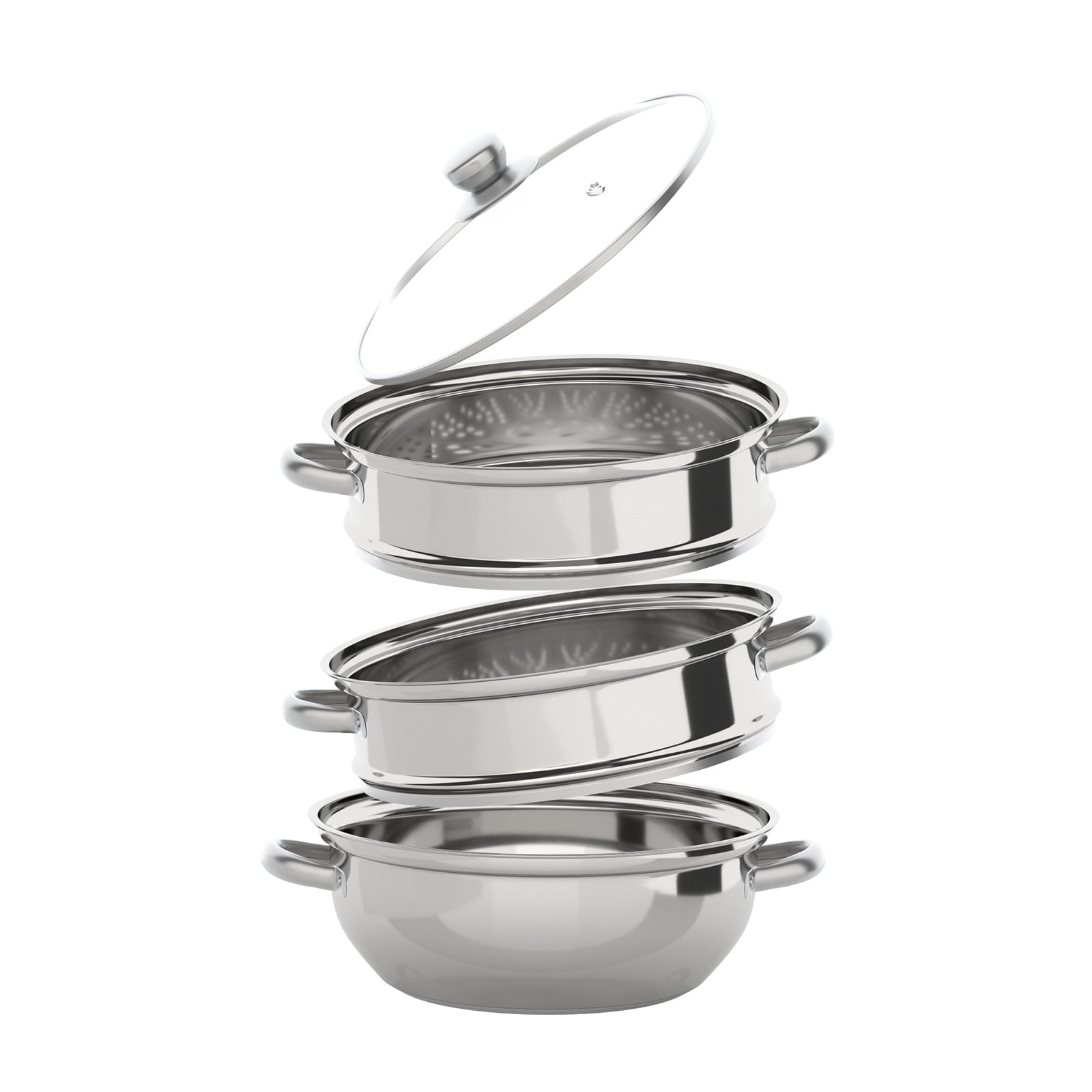 ChicHomey Vegetable And Rice Steamer, Stainless Steel 3 Tier Steamer ...