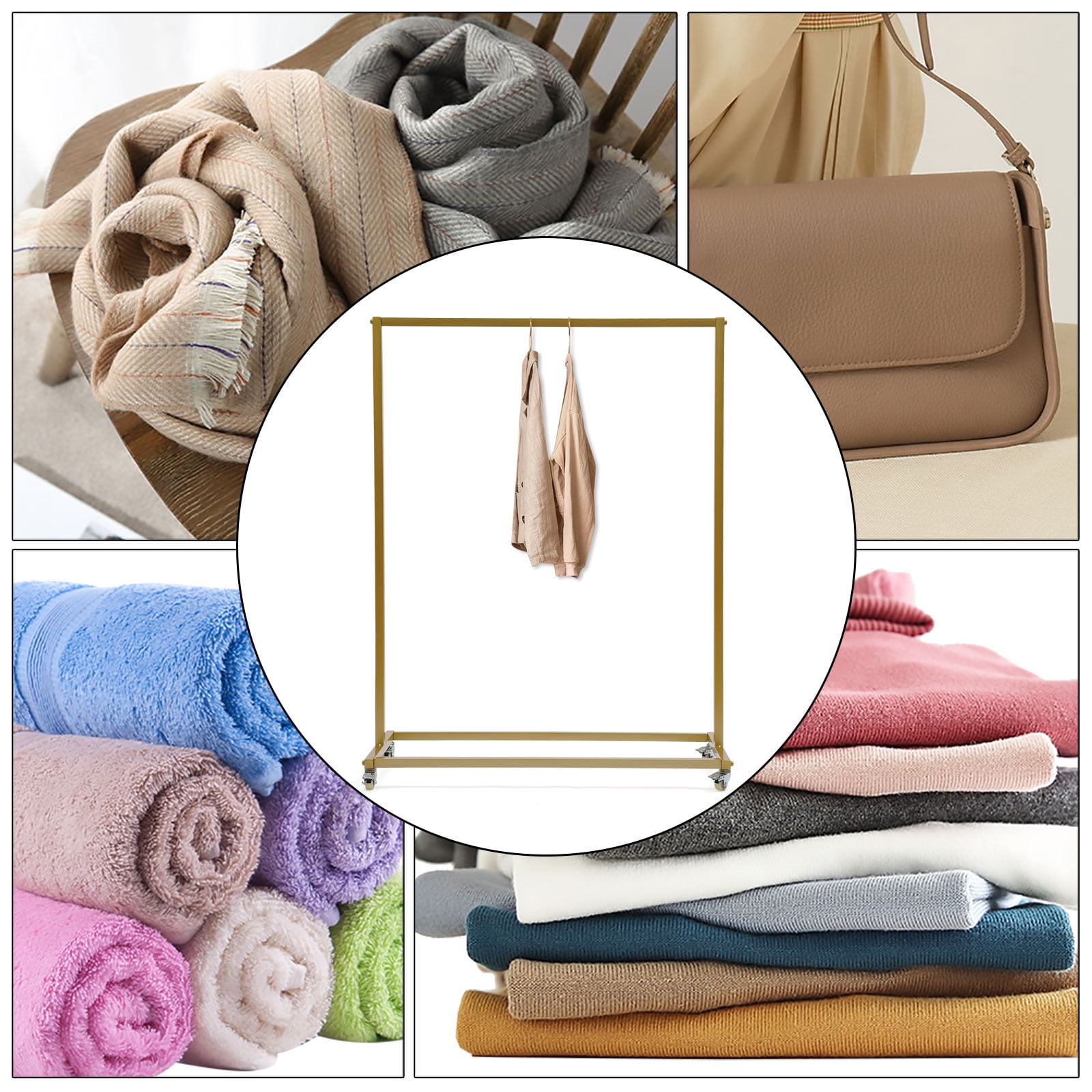 ChicHomey Vintage Style Clothes Rack Industrial Iron Garment Clothes ...