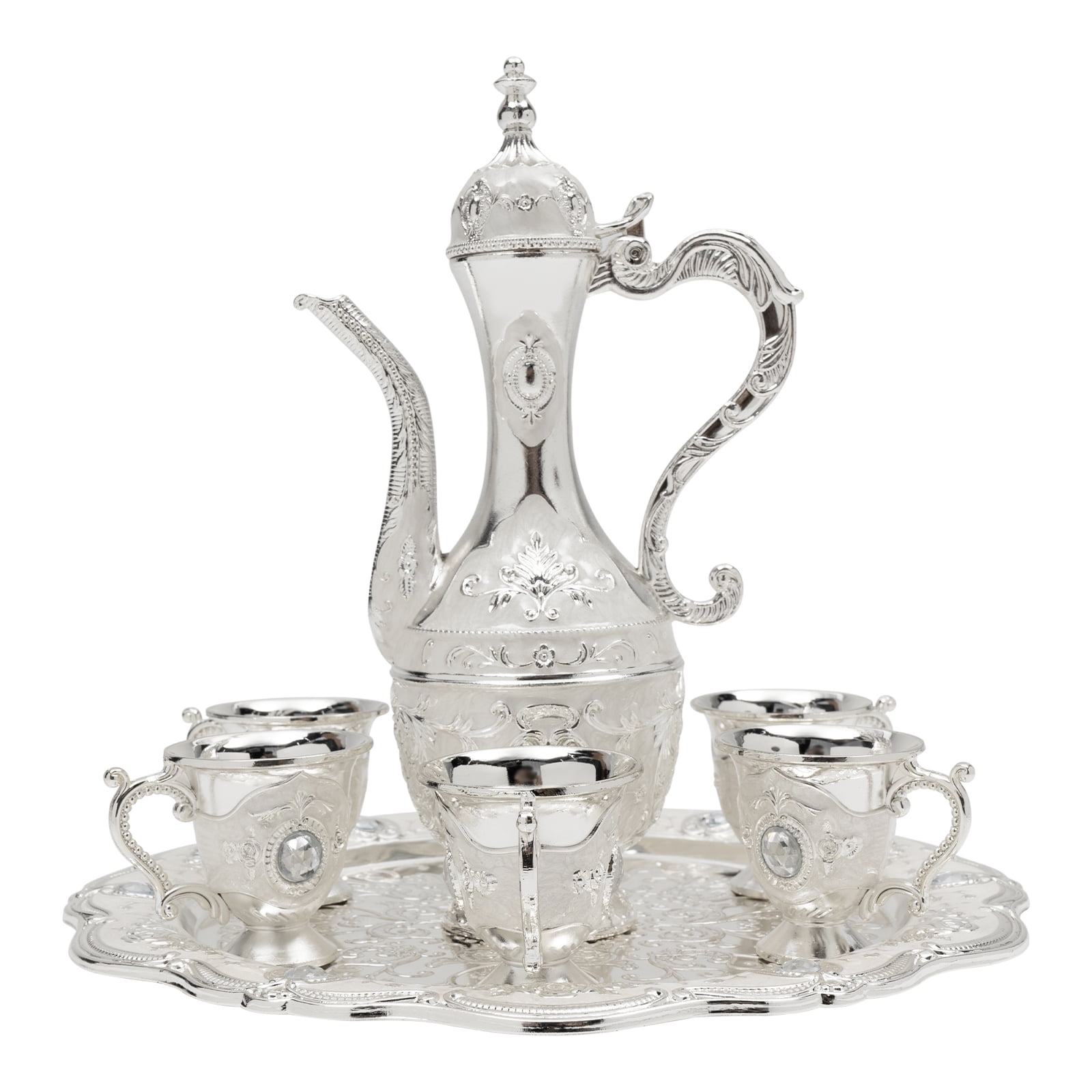 ChicHomey Vintage Tea Set Turkish Coffee Set Wedding W Pot 6 Cups ...