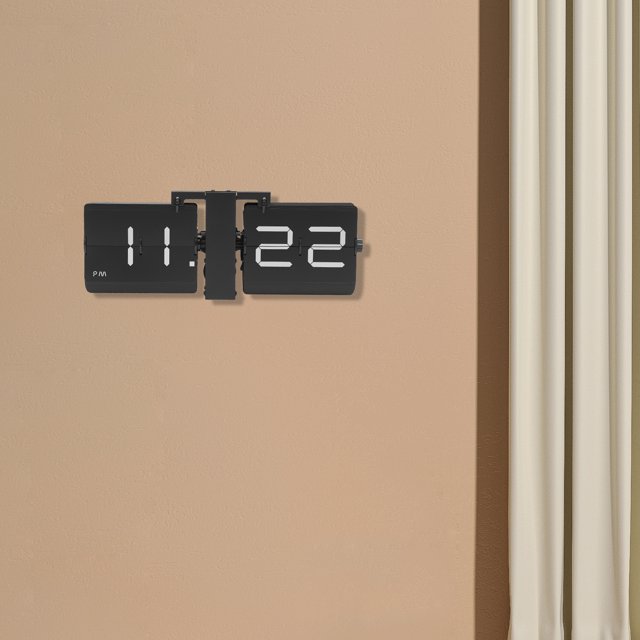 ChicHomey Wall Clock Tabletop Flip Clock Digital Display Screen 12 Hour ...