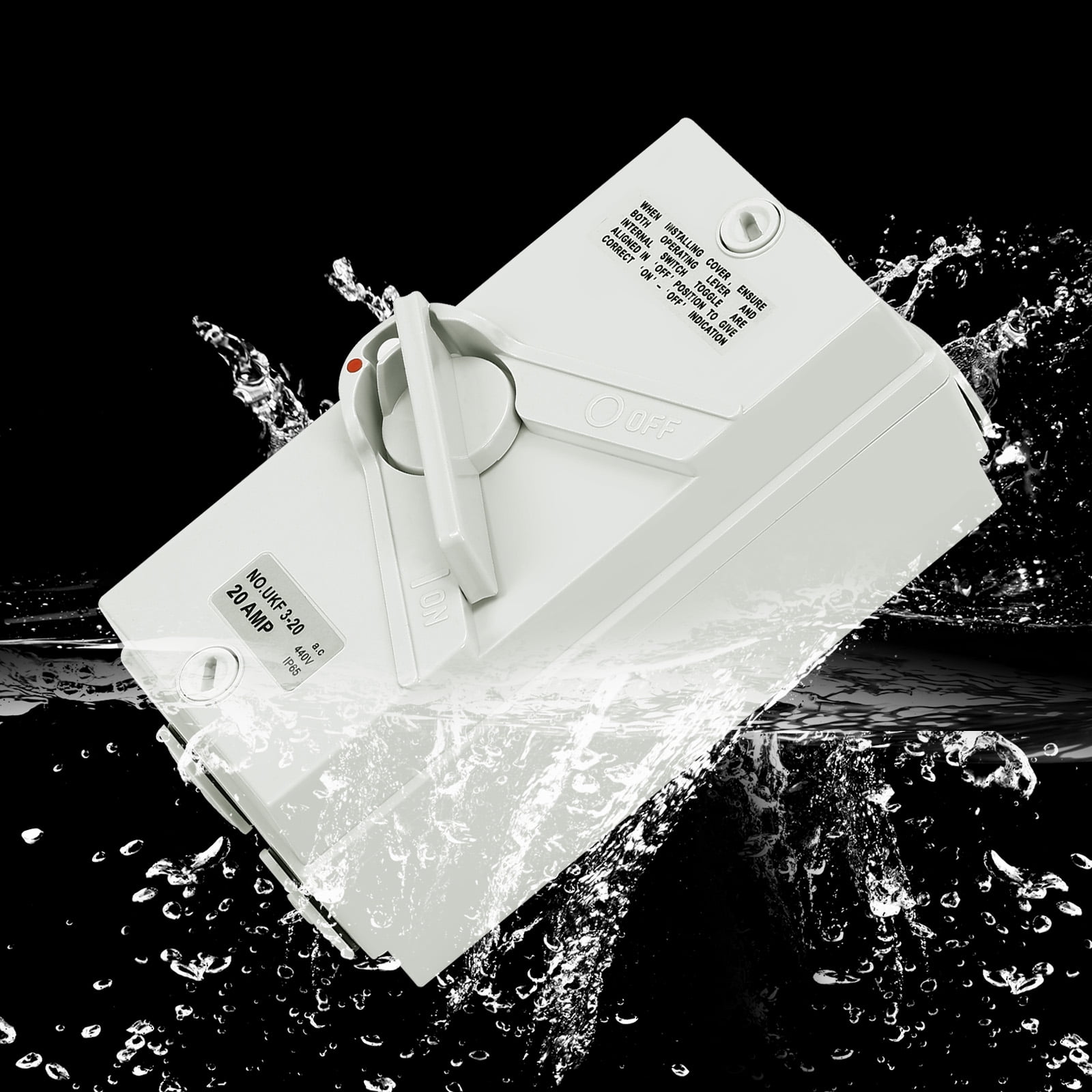 ChicHomey Wall-Mounted Disconnect Switch, 3-Way Circuit, Waterproof ...