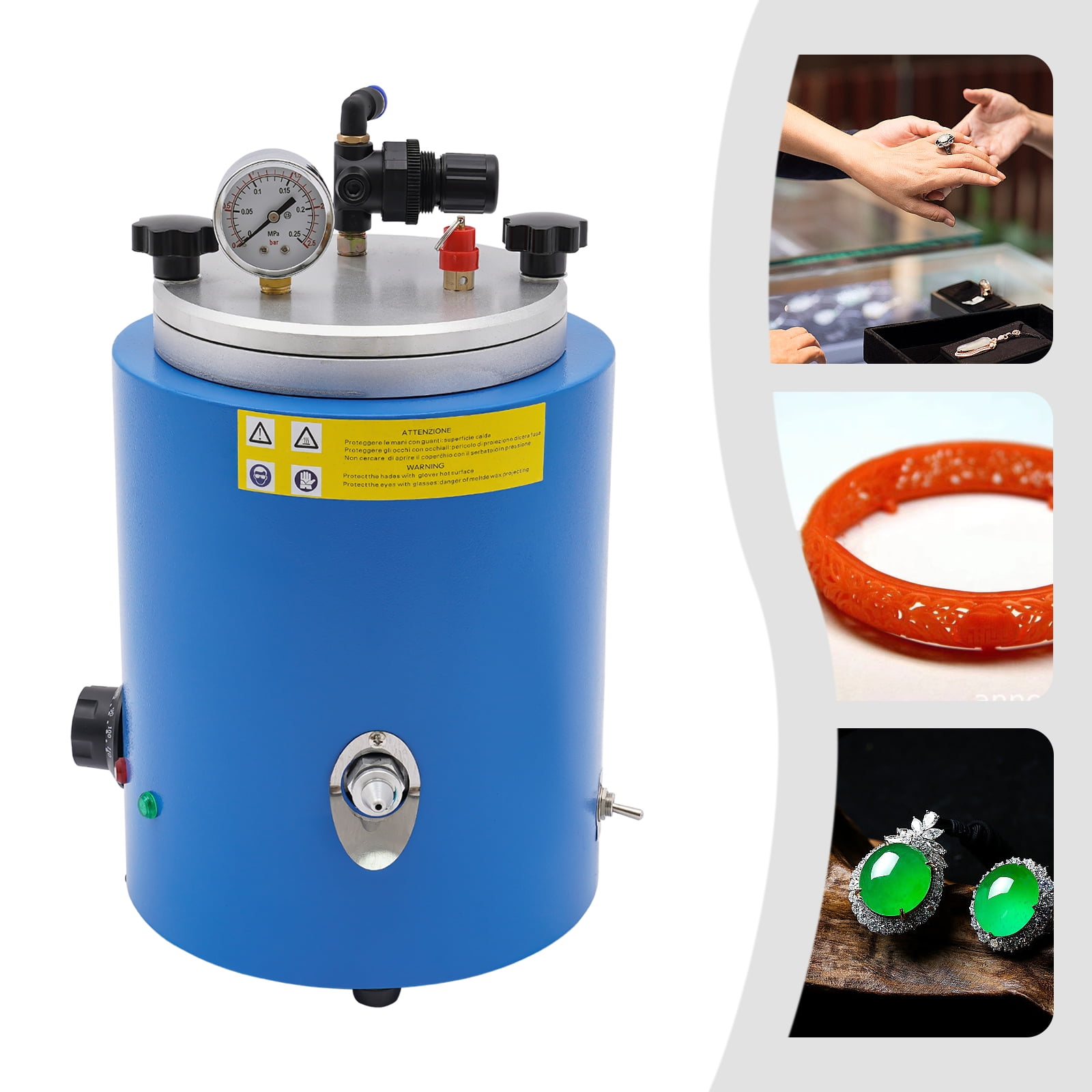 ChicHomey Wax Melting Furnace Round Wax Injector Jewelry Casting Wax ...