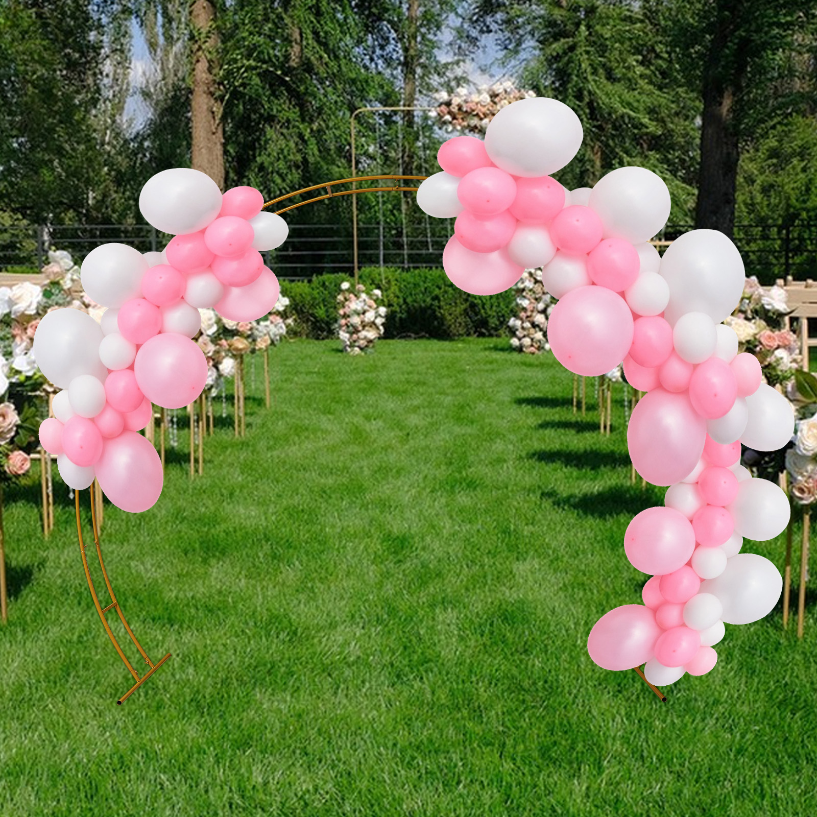 Dwellnix Wedding Arch Stand H type Dual Tube Brackets Party Event Shelf ...