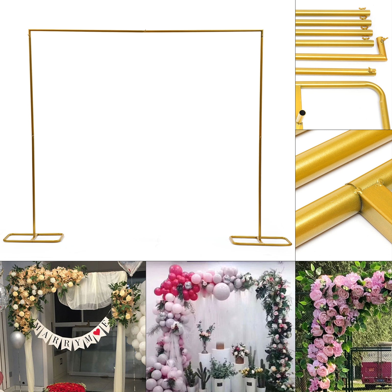 ChicHomey Wedding Party Background Arch Square Metal Frame Flower Rack ...