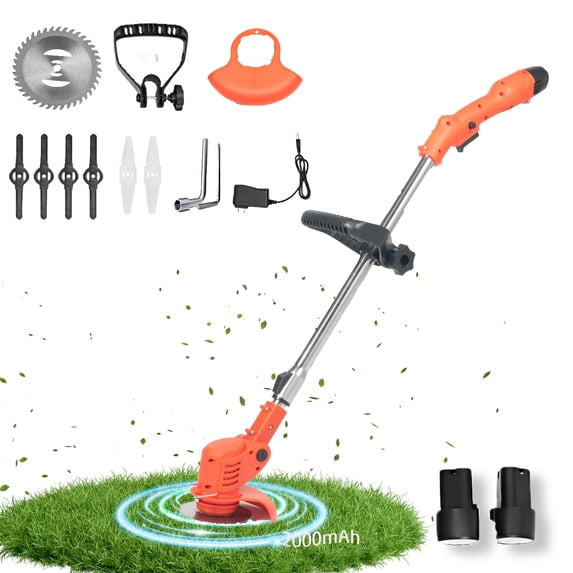Weed Wacker Cordless Weed Eater, 1500mAh Edger Lawn Tool w/ 2 Battery,3 ...