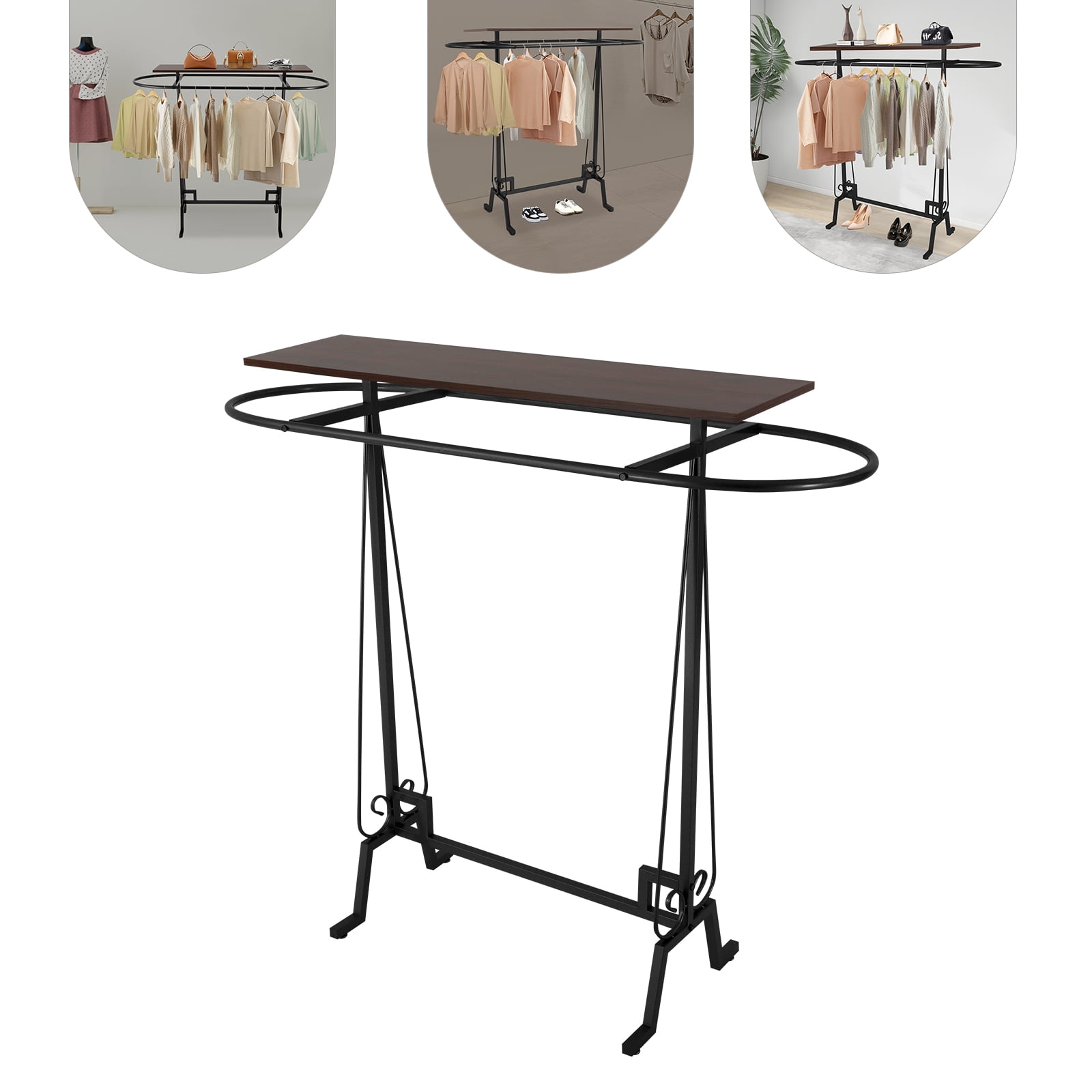 ChicHomey and Modern Freestanding Clothing Display Rack, Adjustable ...