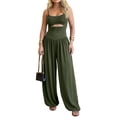 ChicMe Jumpsuits For Women Spaghetti Strap Sleeveless Cut-Out Waist ...