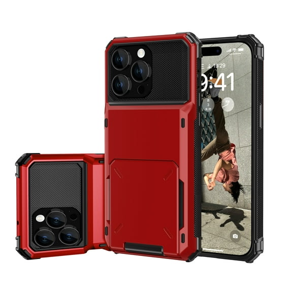 ChicShell Compatible with iPhone 16 Pro Case with Card Holder, [Raised ...