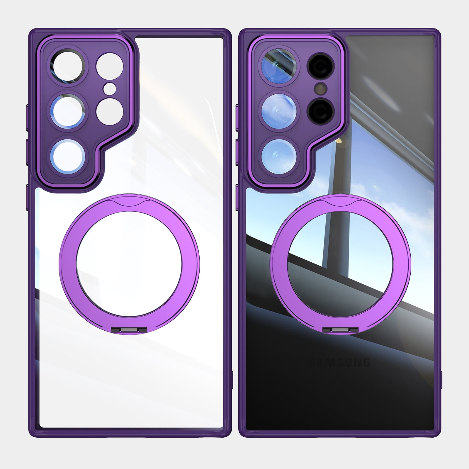 ChicShell For Samsung Galaxy S23 Ultra Phone Case with 360° Rotatable ...