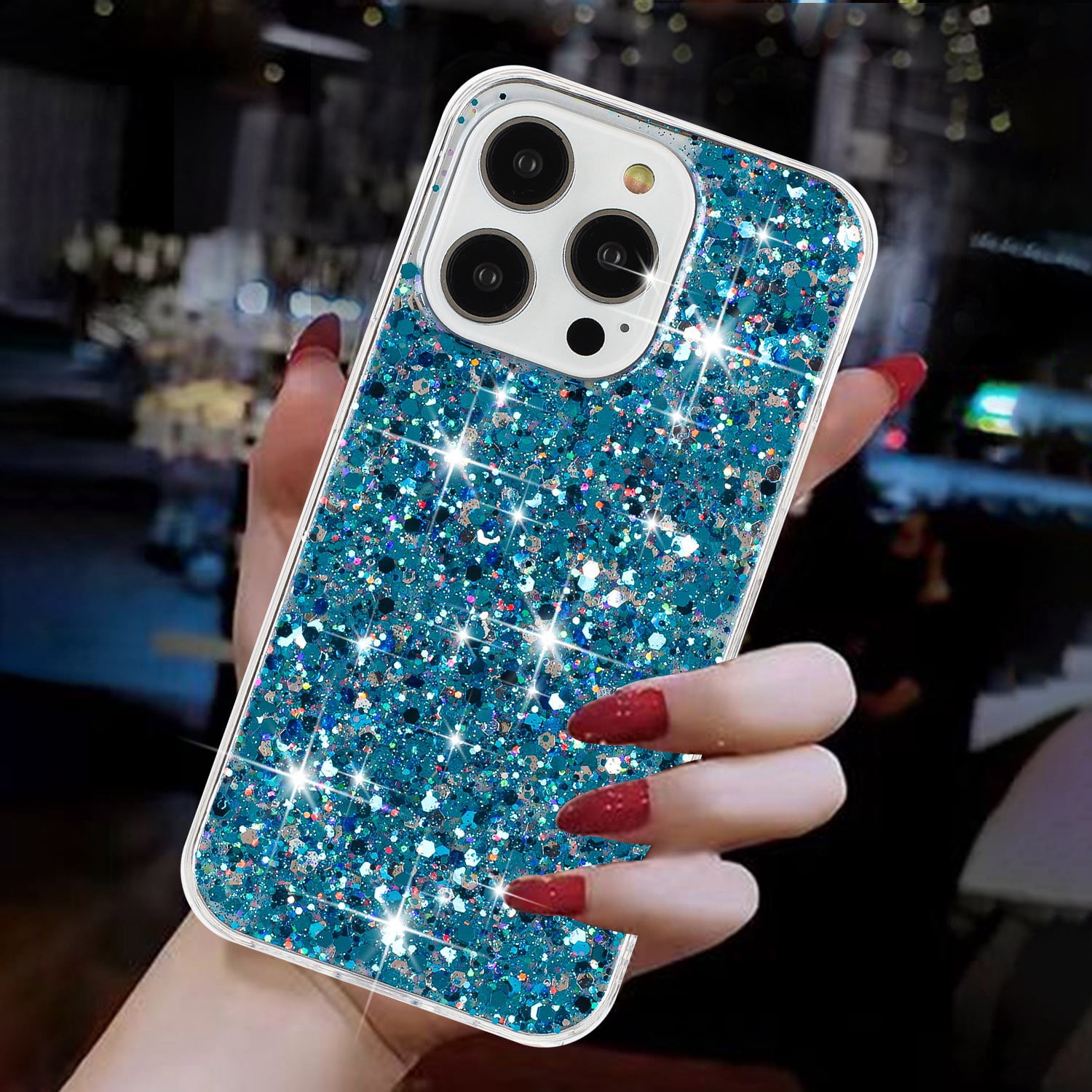 ChicShell Glitter Stylish Case Cover for Apple iPhone 14 Pro, Luxury Bling Slim Anti-Scratch ...
