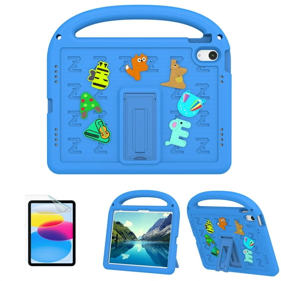 ChicShell Kids-Friendly for iPad A16 11th Generation 2025 / 10th Gen Case 2022 with Soft Screen ...