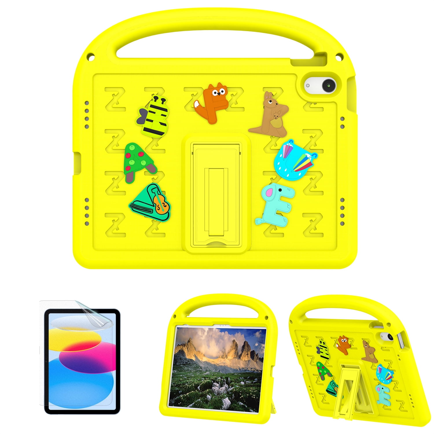 ChicShell Kids-Friendly for iPad A16 11th Generation 2025 / 10th Gen Case 2022 with Soft Screen ...