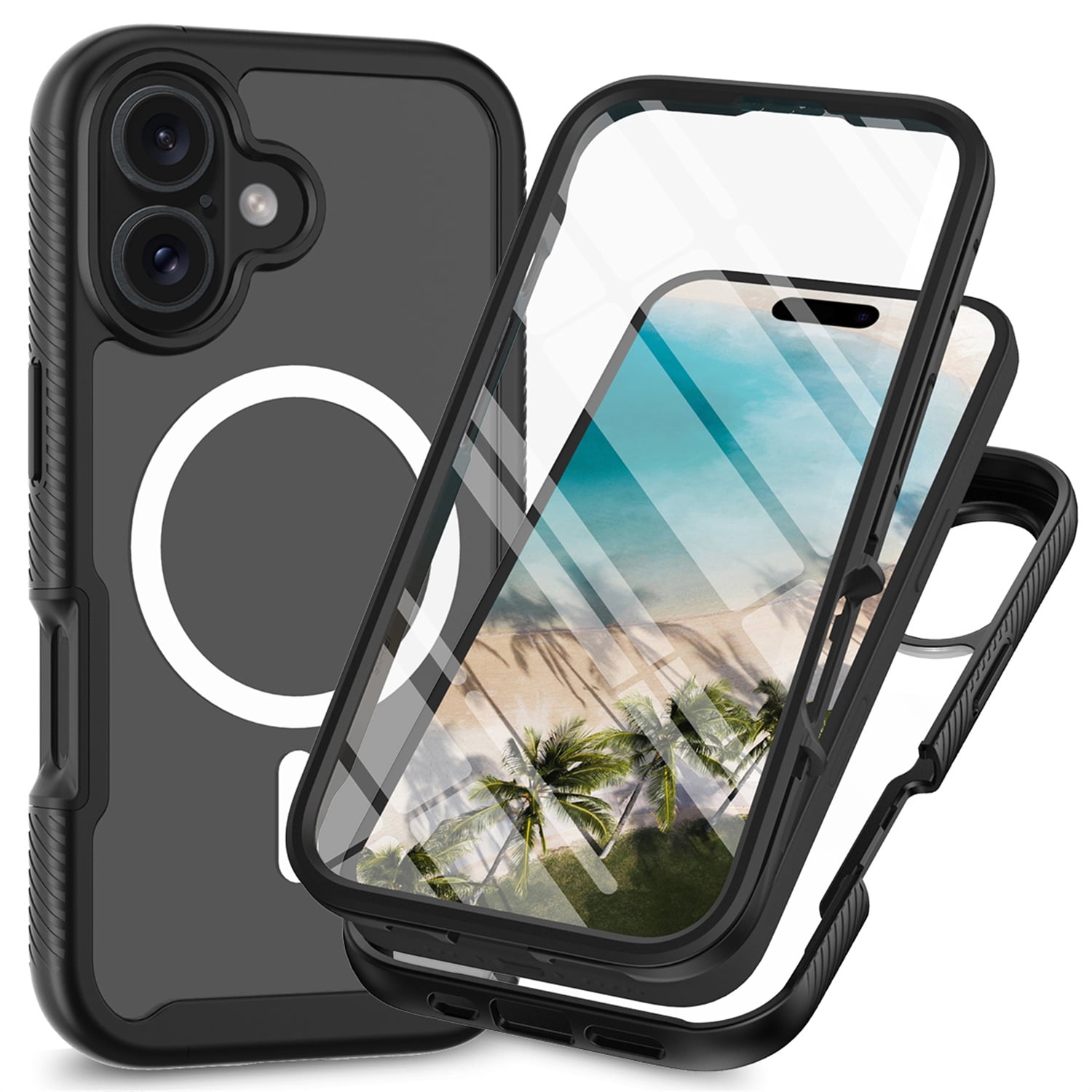 ChicShell Magnetic For iPhone 16 Plus Case,Full-Body Drop Proof Bumper ...