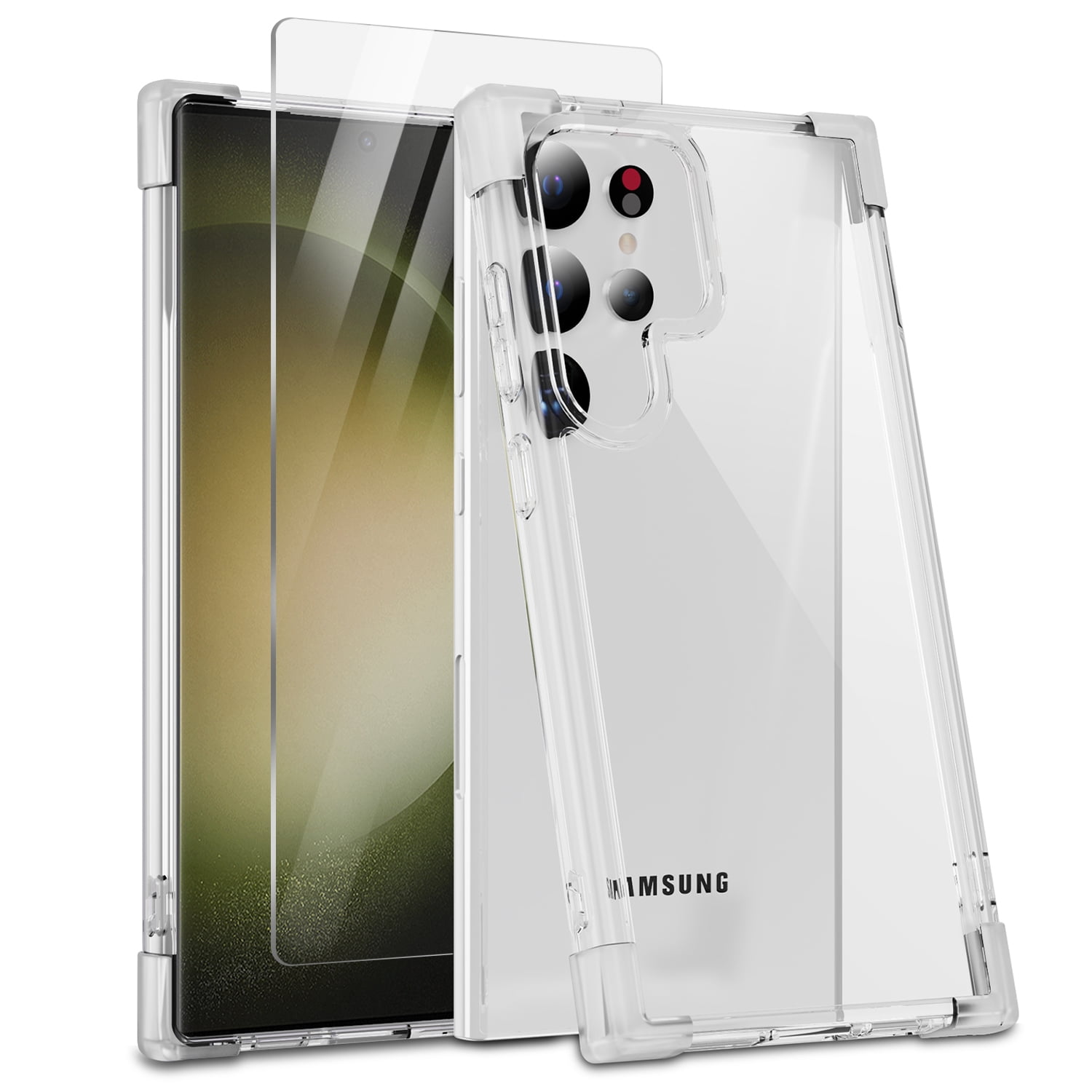 ChicShell Magnetic for Samsung Galaxy S25 Ultra Case with Screen Protector, Clear Back Cover ...