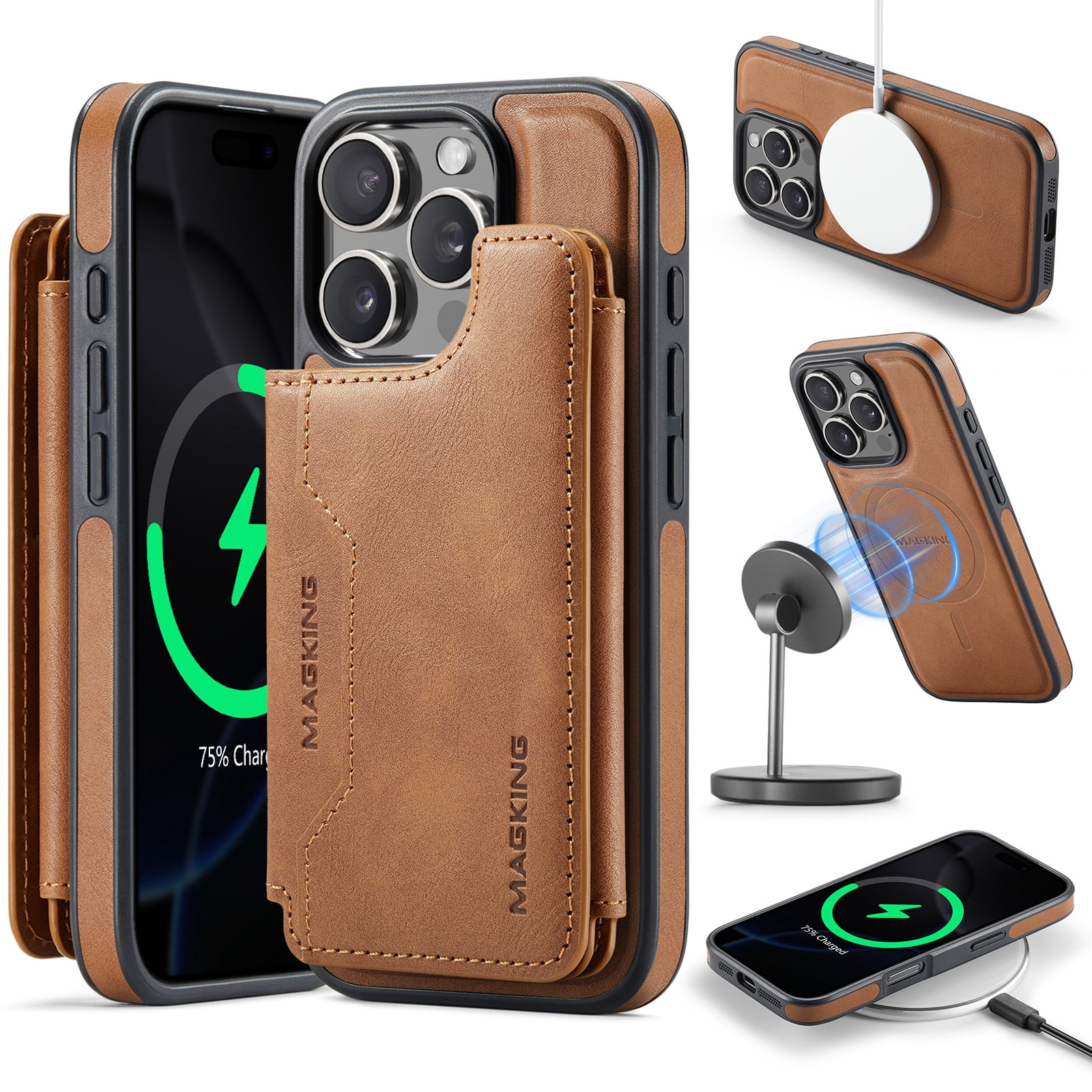 ChicShell Wallet Case for iPhone 16 Pro Max with Detachable Cards ...