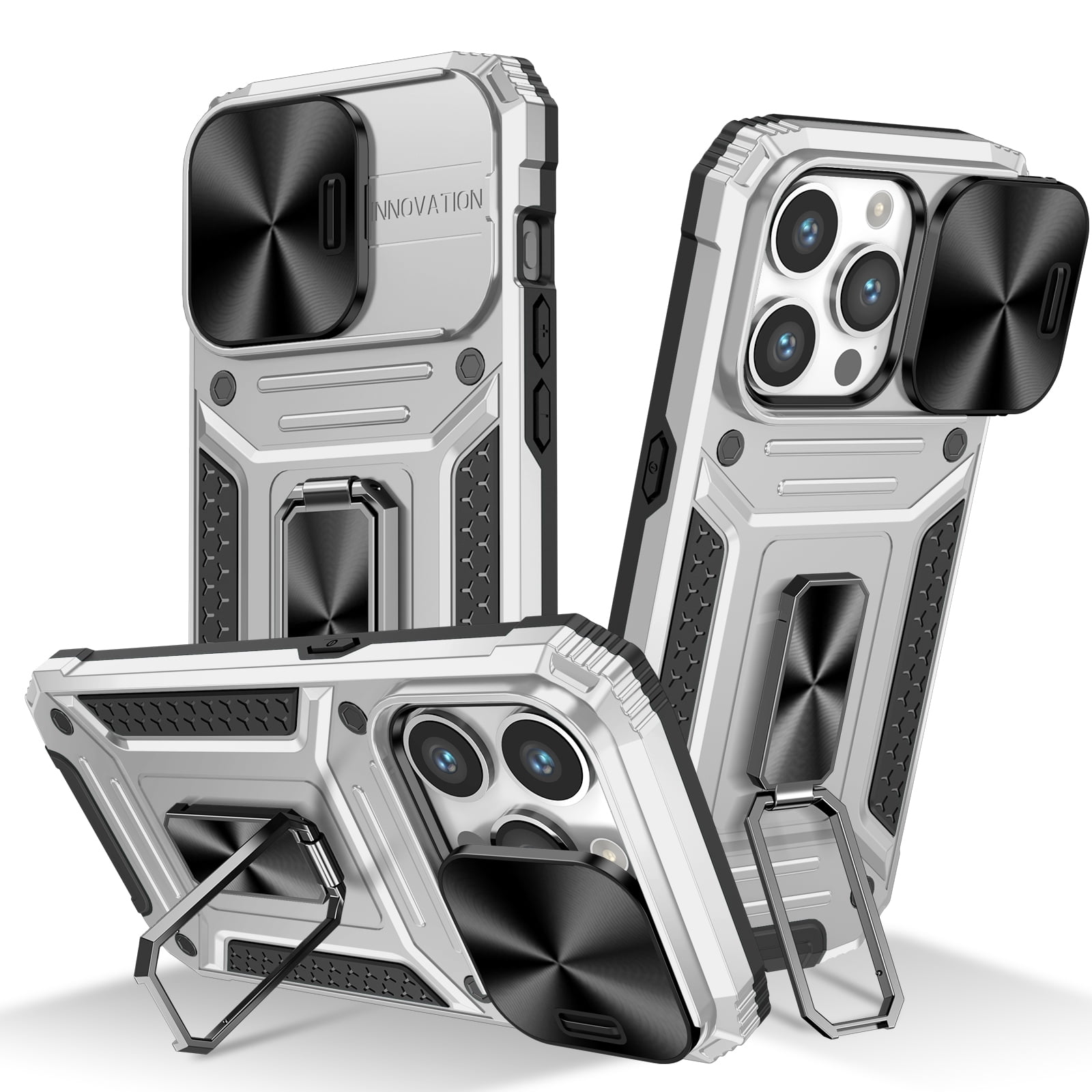 ChicShell for iPhone 15 Pro Max Case with 360° Rotatable Kickstand ...