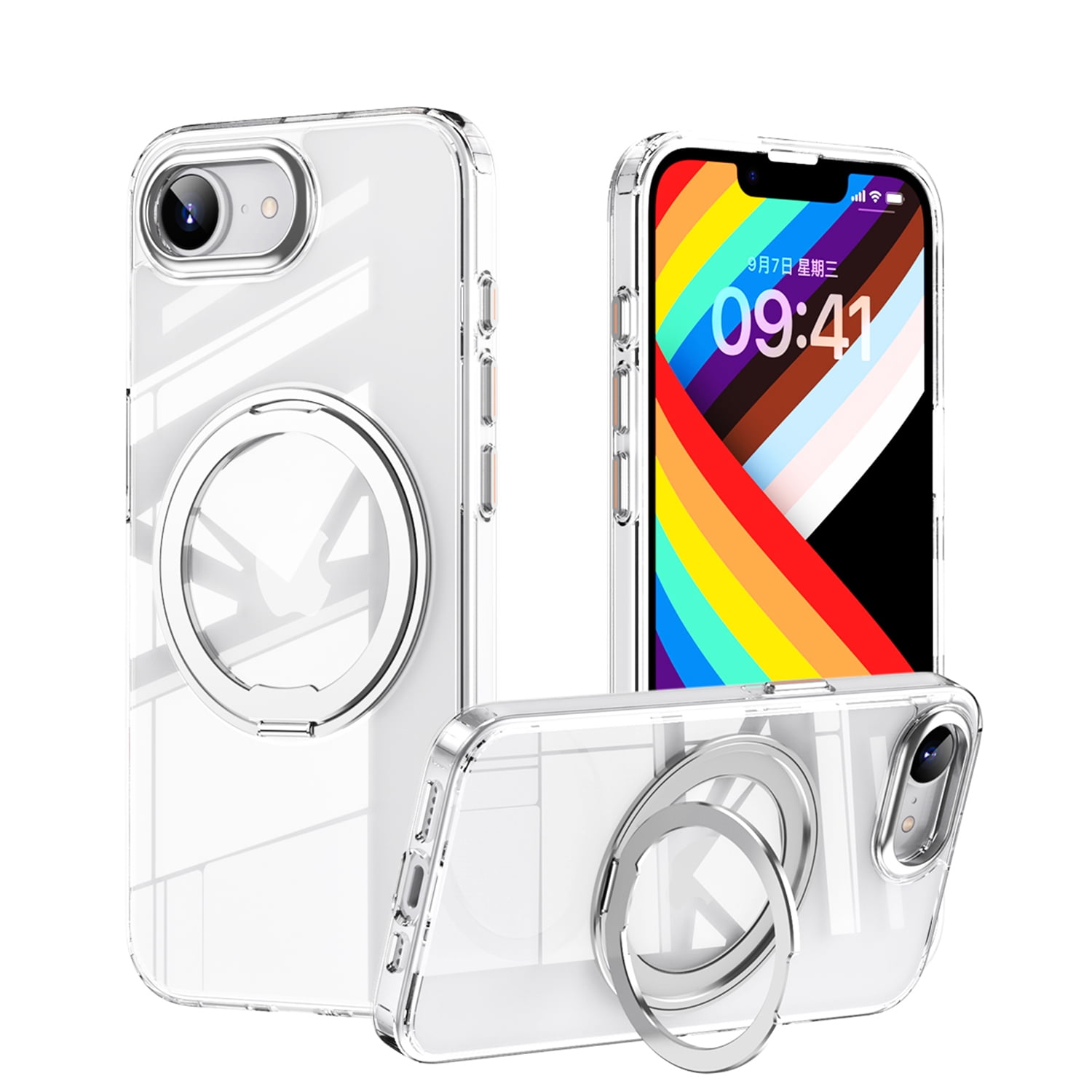 ChicShell for iPhone 16e Clear Case with Stand, Compatible with Magsafe ...