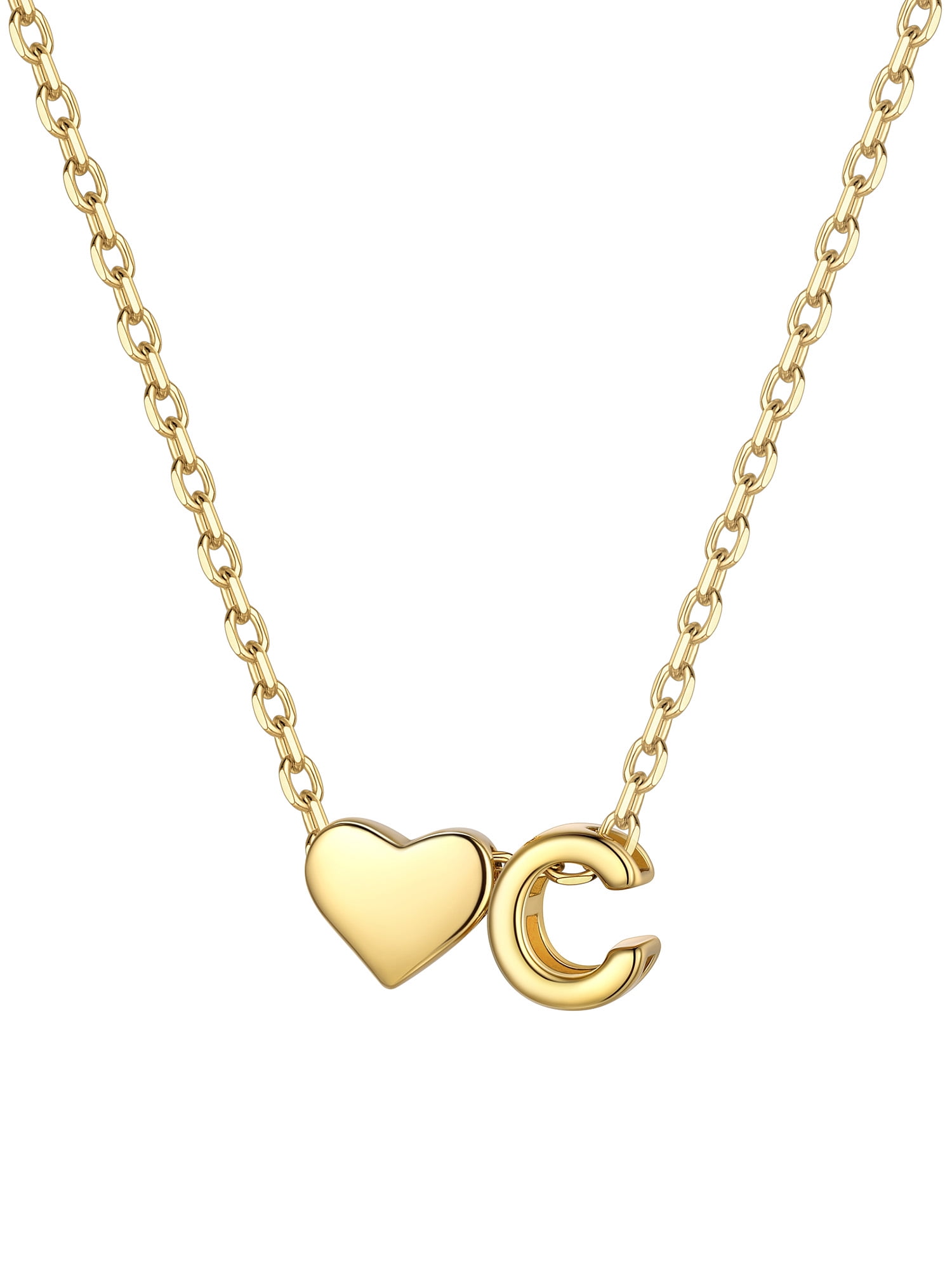 ChicSilver Heart Initial Letter A-Z Pendants Necklaces for Wife ...