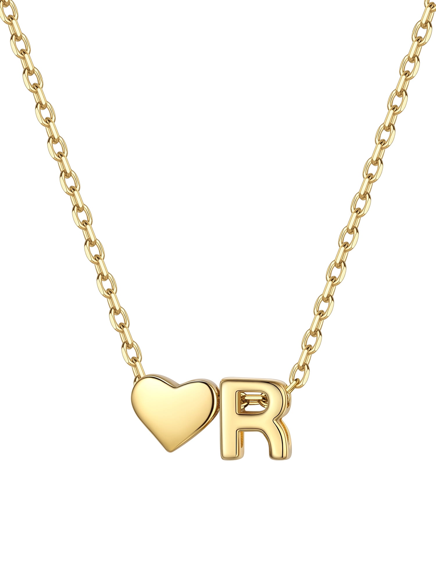 ChicSilver Heart Initial Letter A-Z Pendants Necklaces for Wife ...